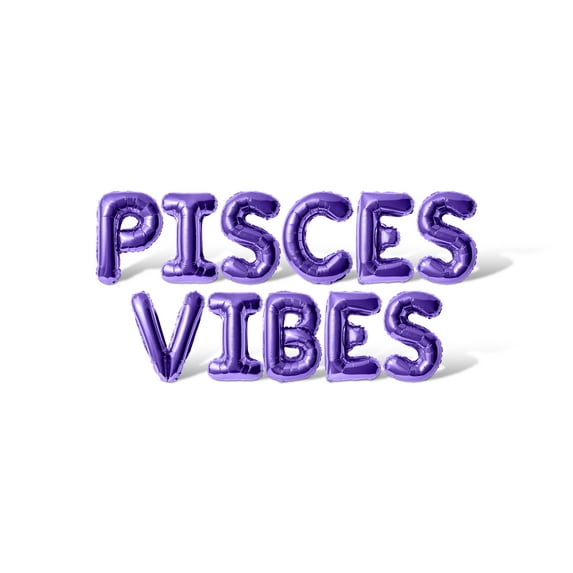 Letter Balloons - PISCES VIBES 16" Inch Alphabet Letters Foil Mylar ...