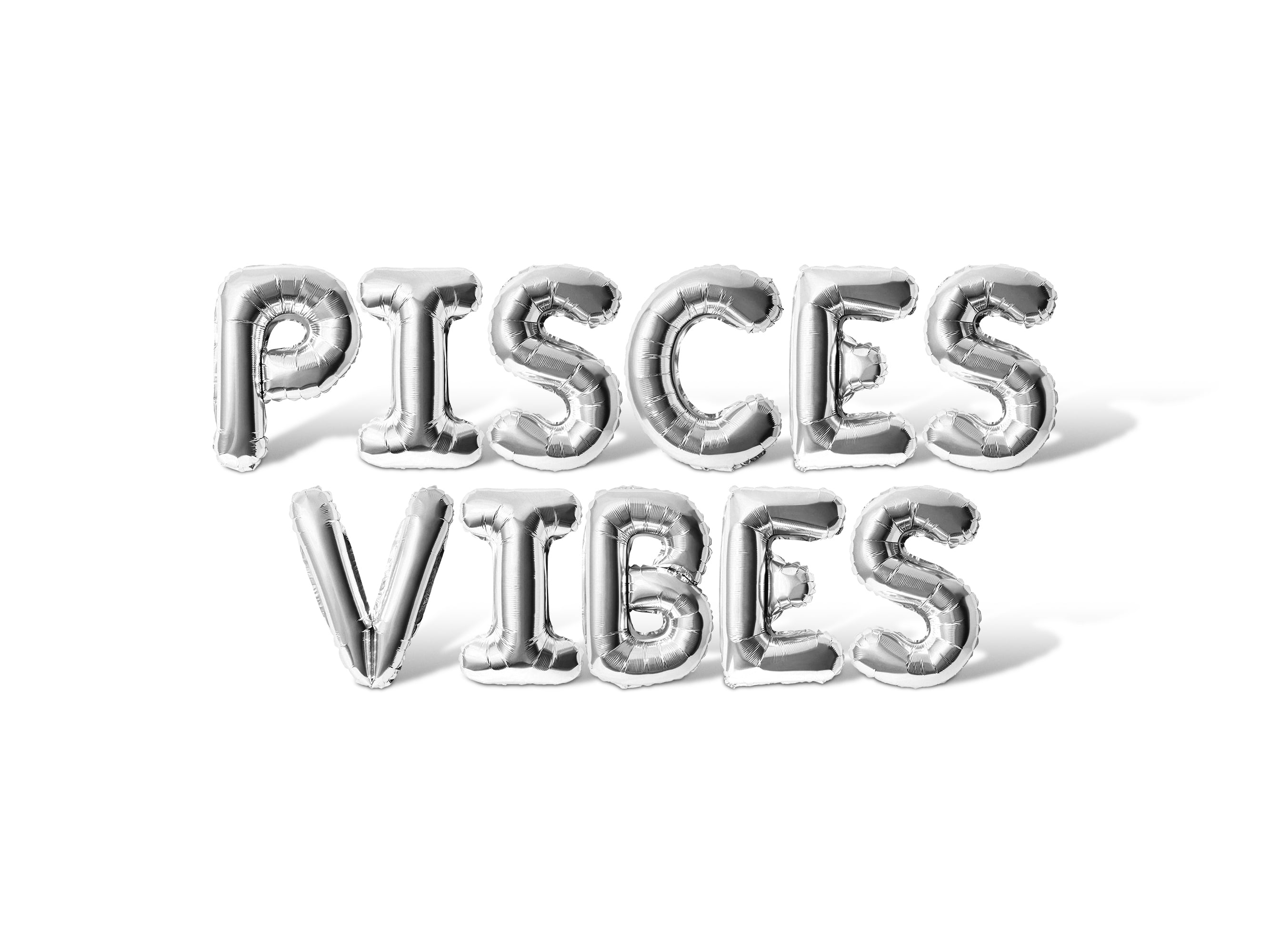 Letter Balloons - PISCES VIBES 16" Inch Alphabet Letters Foil Mylar ...