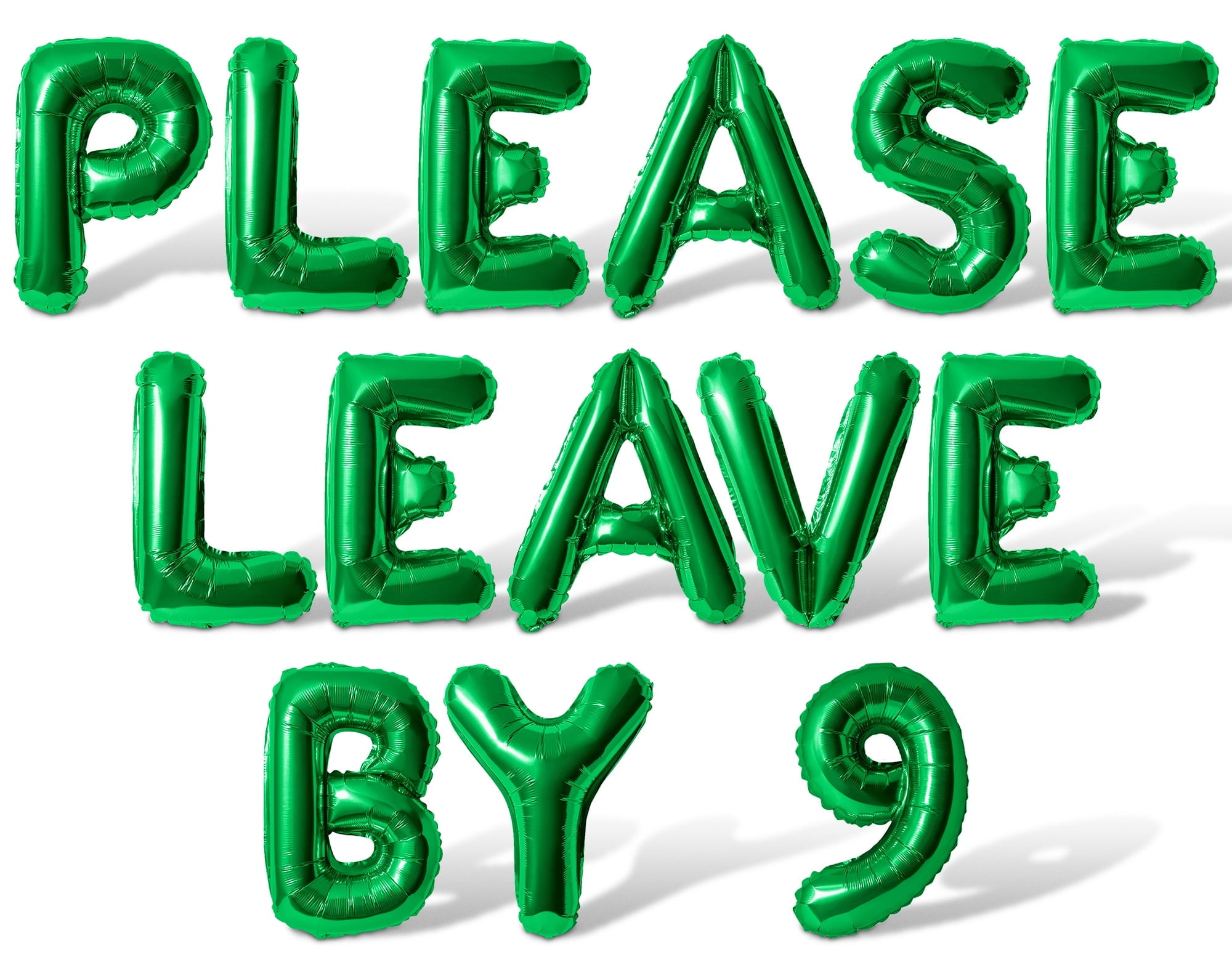 Letter Balloons - PLEASE LEAVE BY 9 16" Inch Alphabet Letters Foil ...