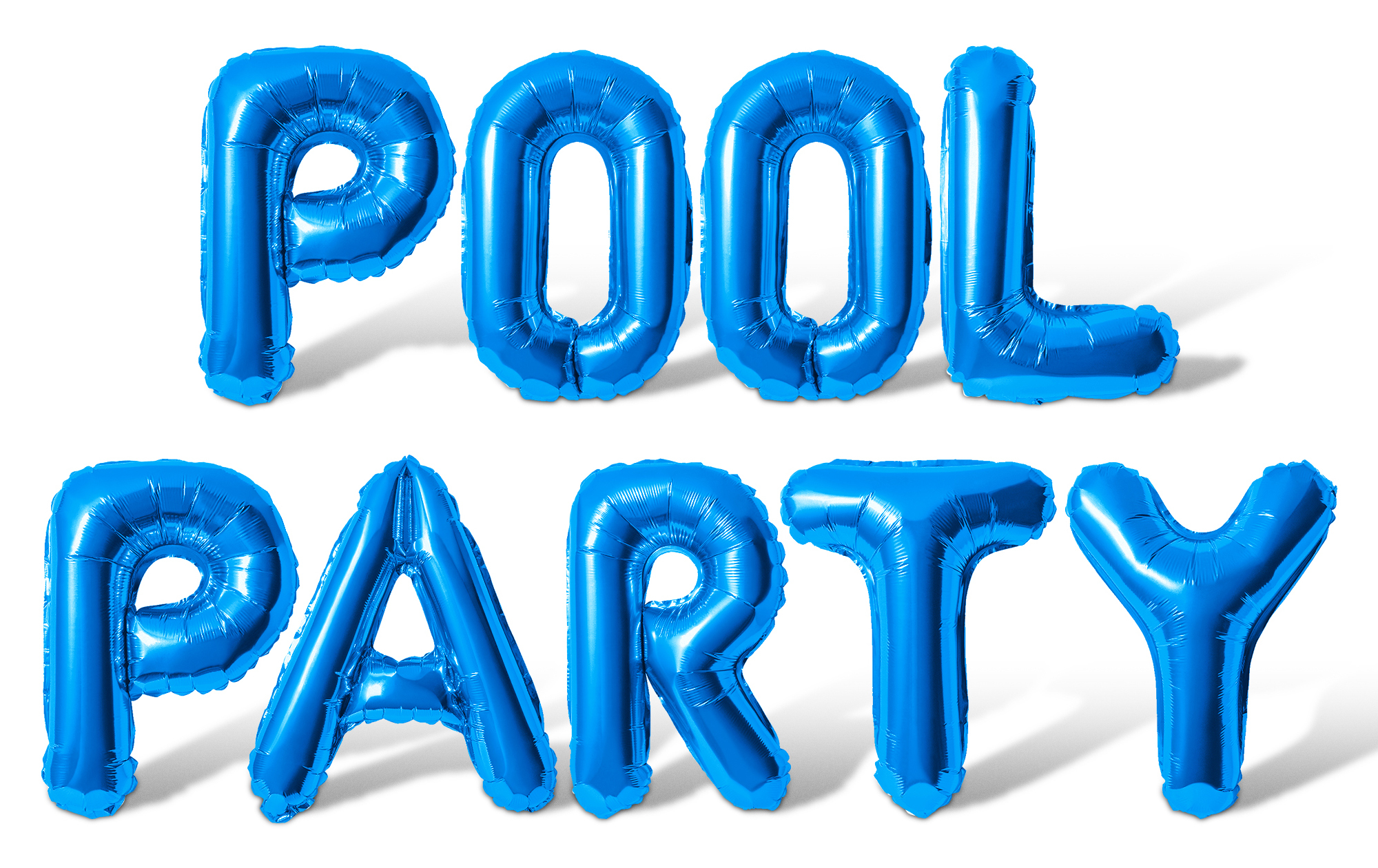 Letter Balloons - POOL PARTY 16" Inch Alphabet Letters Foil Mylar ...
