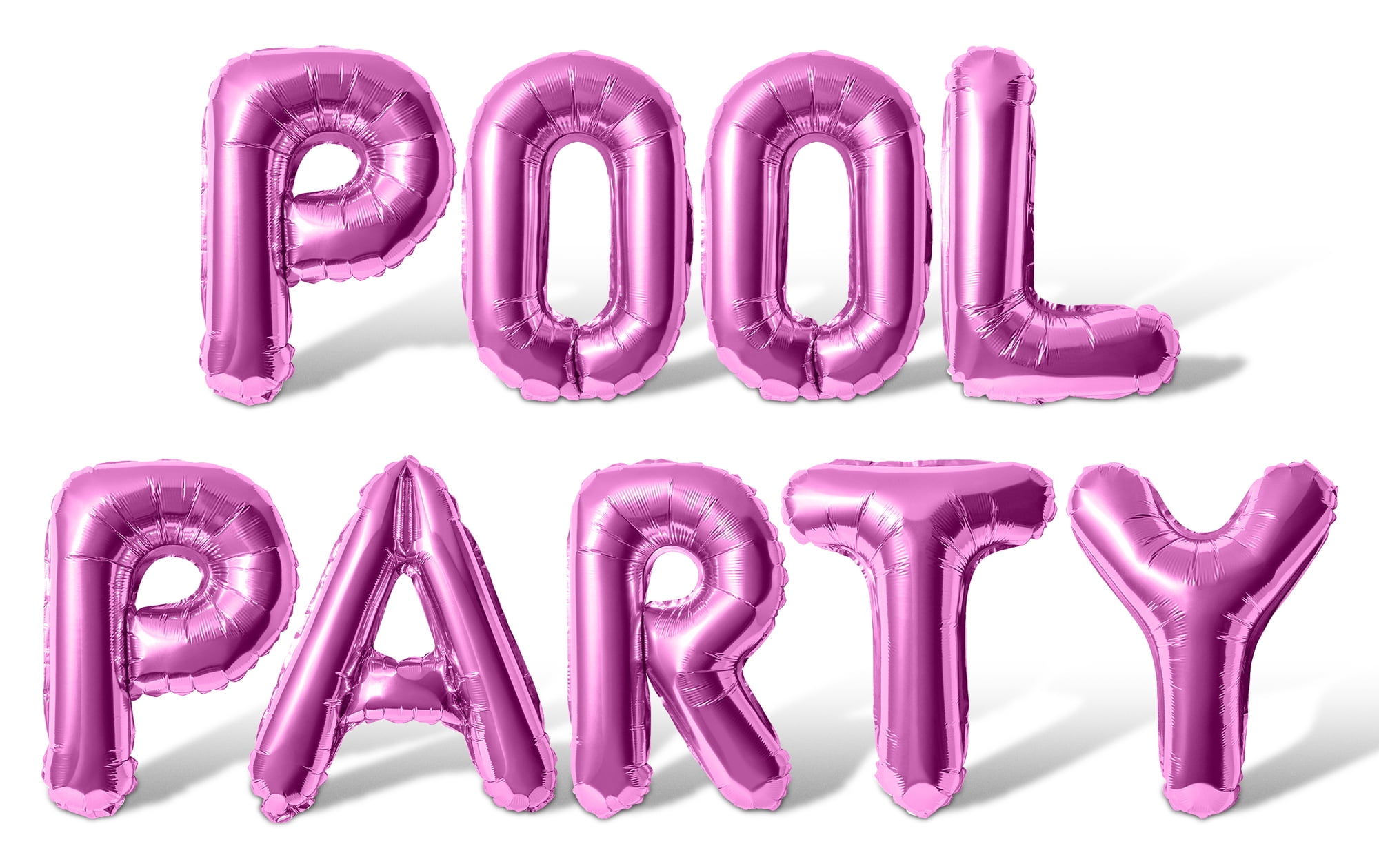 Letter Balloons - POOL PARTY 16" Inch Alphabet Letters Foil Mylar ...