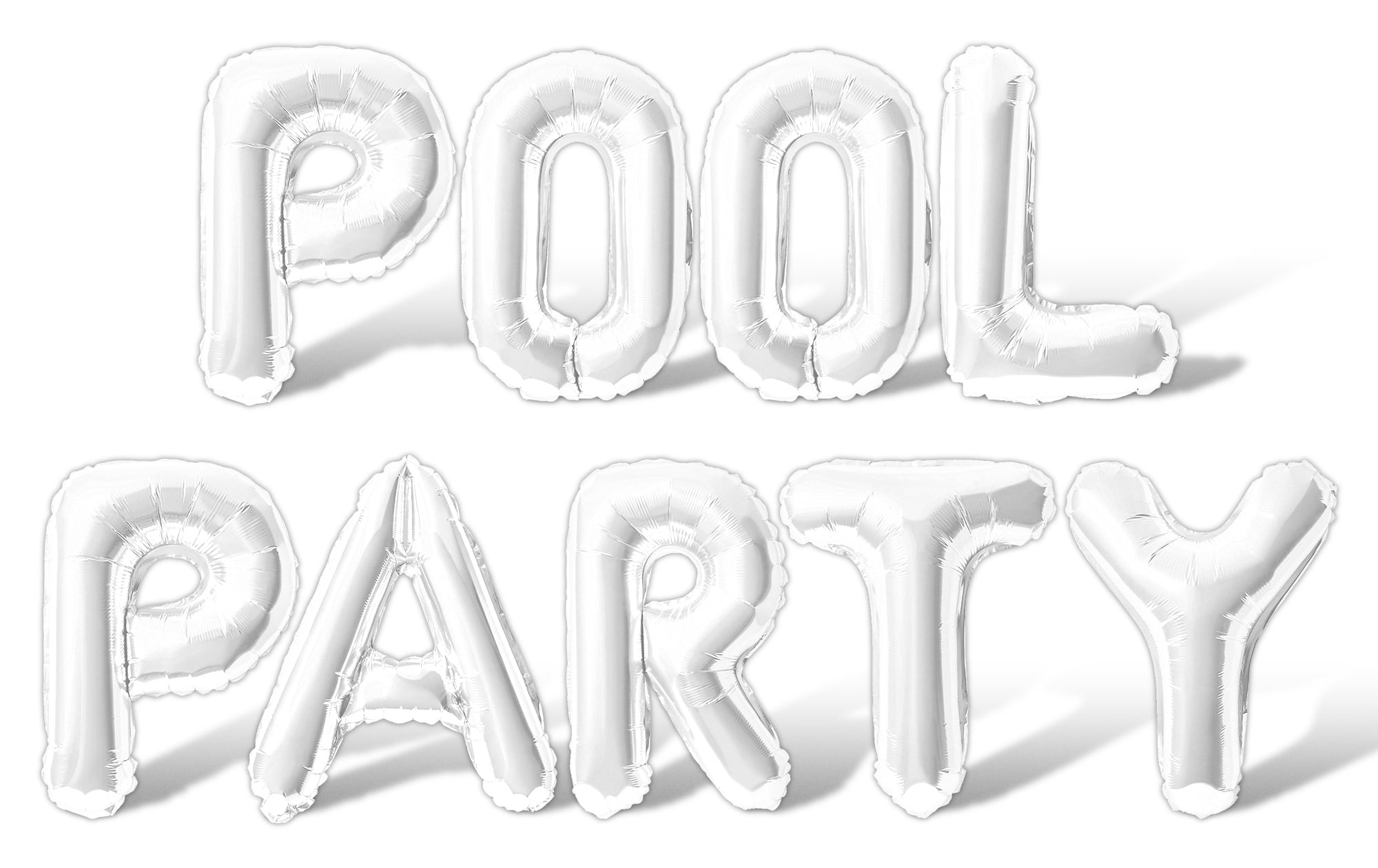 Letter Balloons - POOL PARTY 16" Inch Alphabet Letters Foil Mylar ...