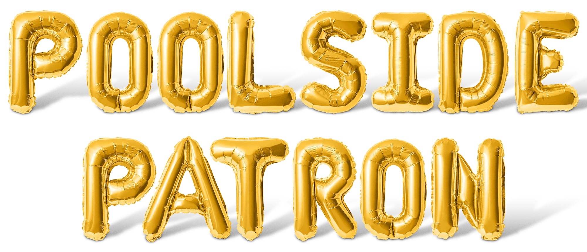 Letter Balloons - POOLSIDE PATRON 16" Inch Alphabet Letters Foil Mylar ...