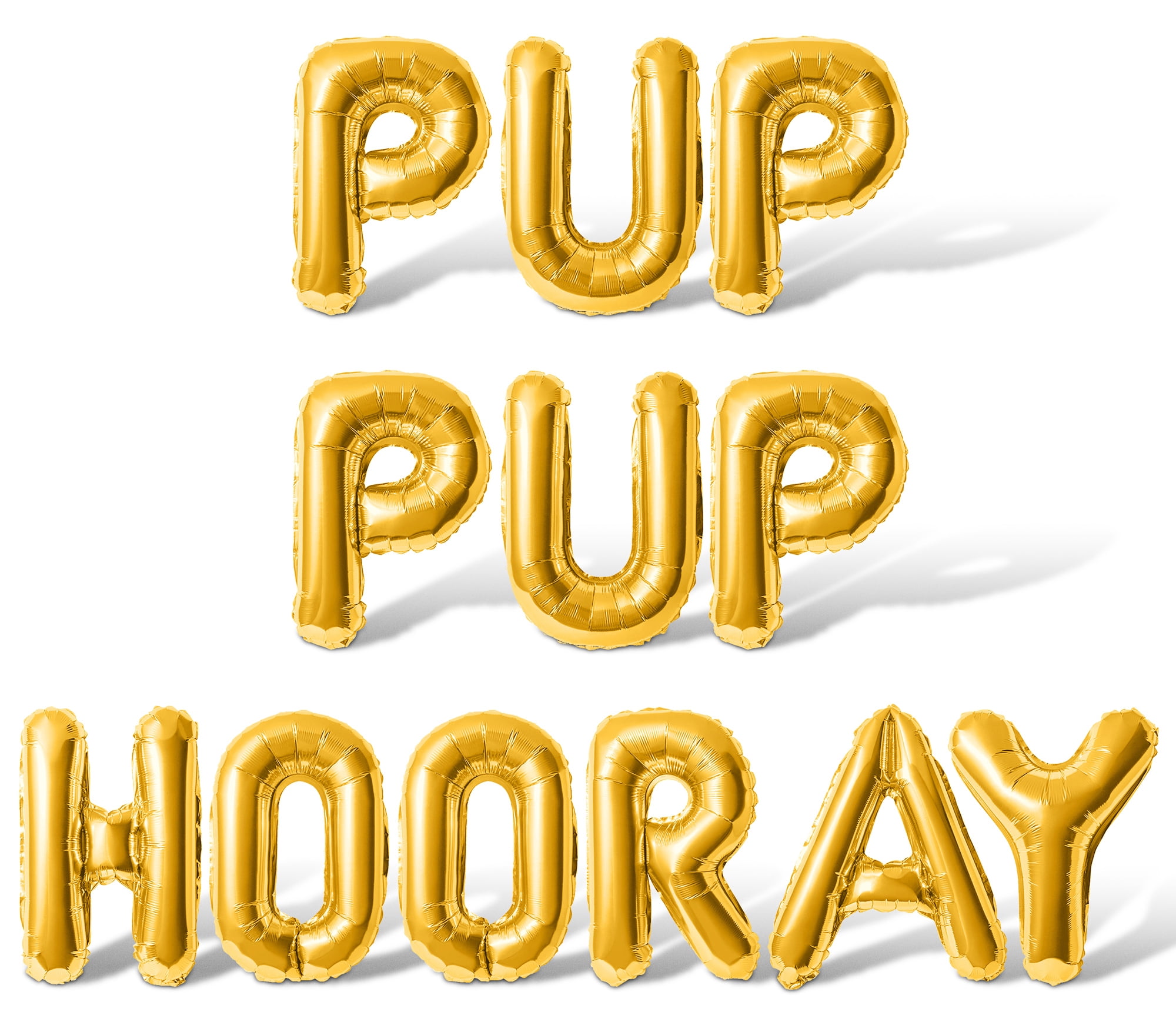 Letter Balloons - PUP PUP HOORAY 16" Inch Alphabet Letters Foil Mylar ...