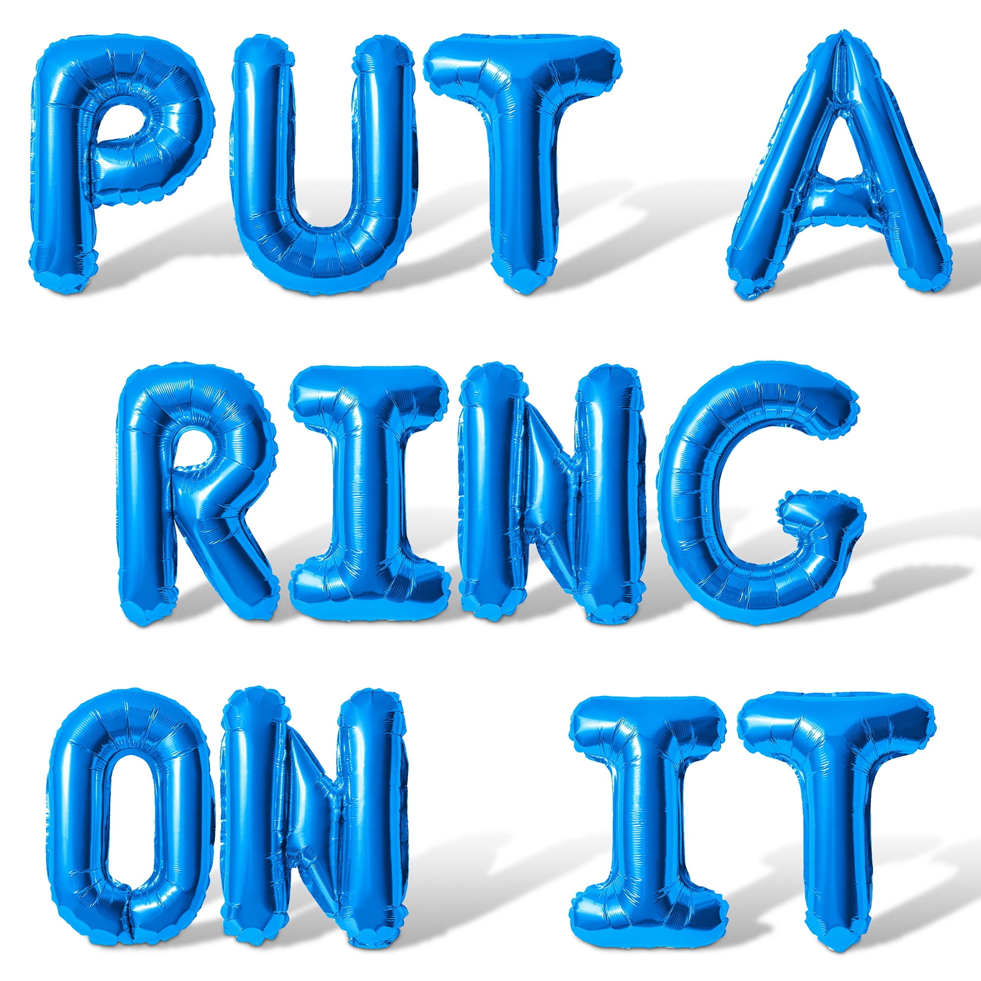 Letter Balloons - PUT A RING ON IT 16" Inch Alphabet Letters Foil Mylar ...