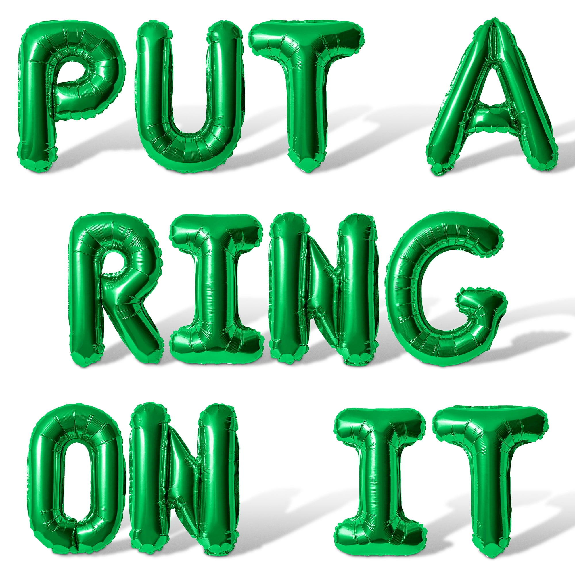 Letter Balloons - PUT A RING ON IT 16" Inch Alphabet Letters Foil Mylar ...