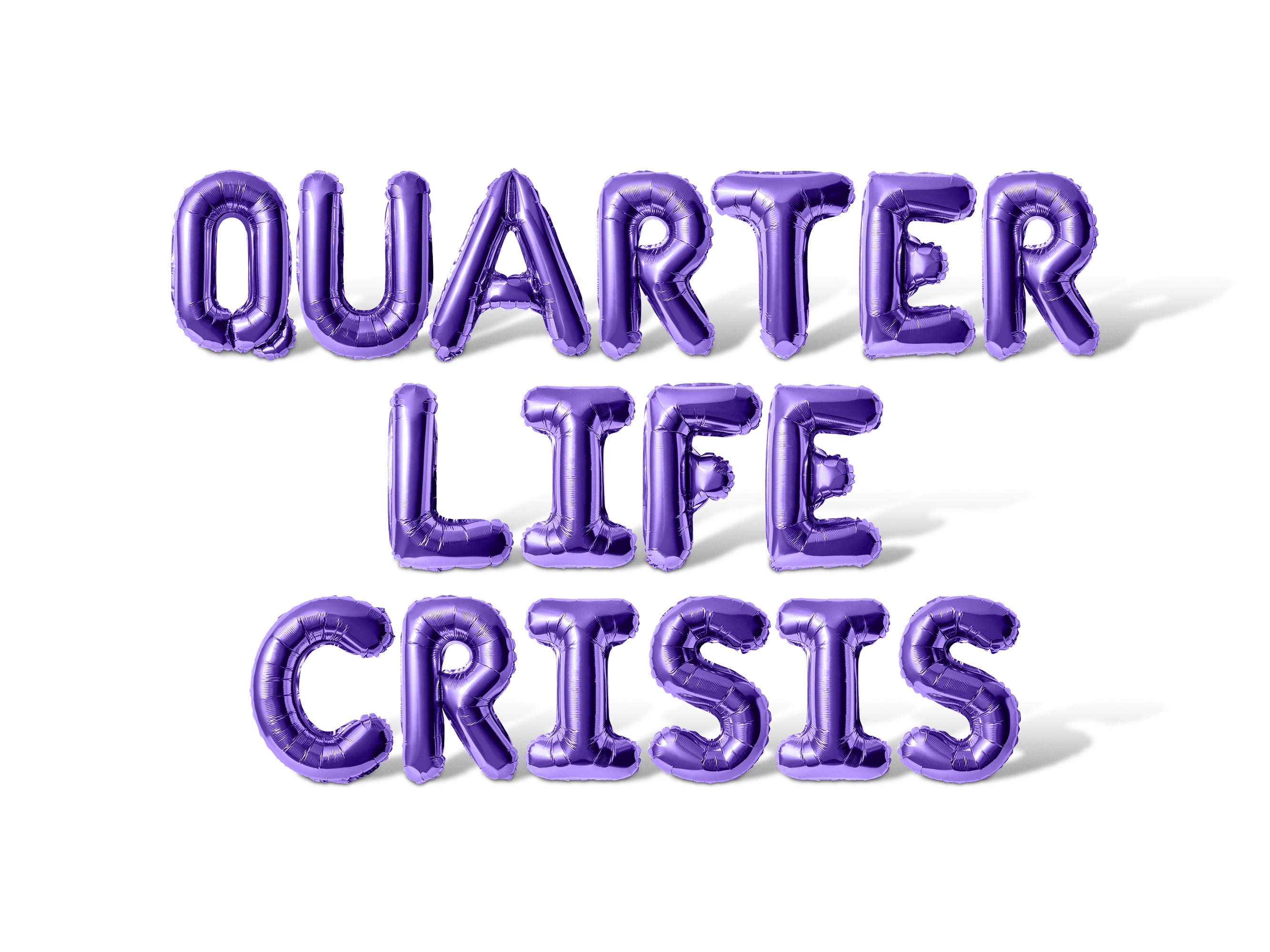 Letter Balloons - QUARTER LIFE CRISIS 16" Inch Alphabet Letters Foil ...