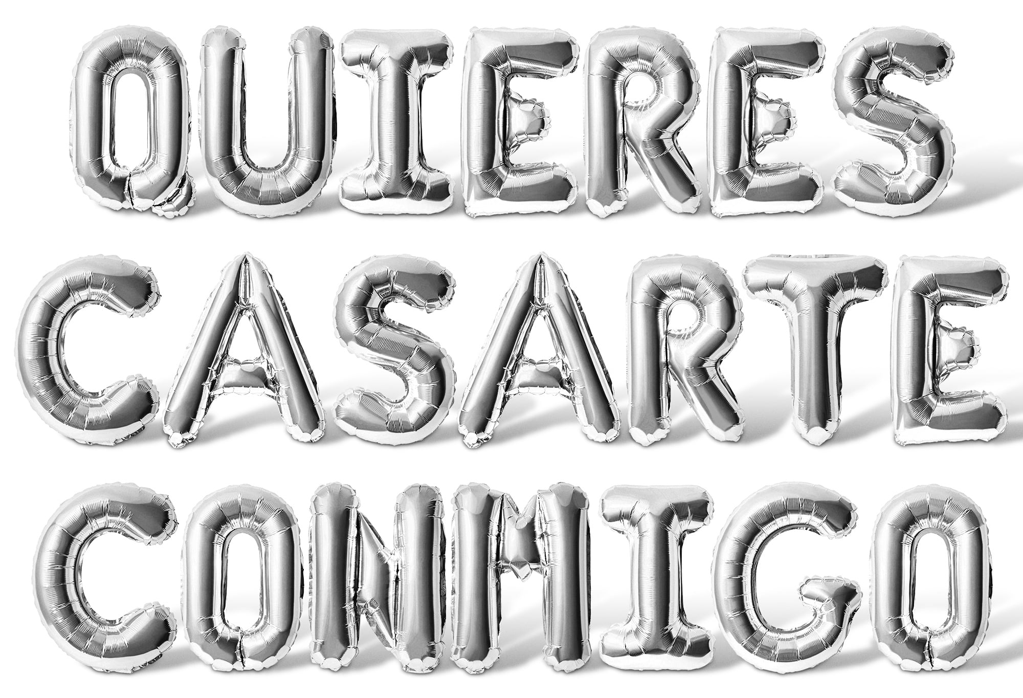 Letter Balloons - QUIERES CASARTE CONMIGO 16" Inch Alphabet Letters ...