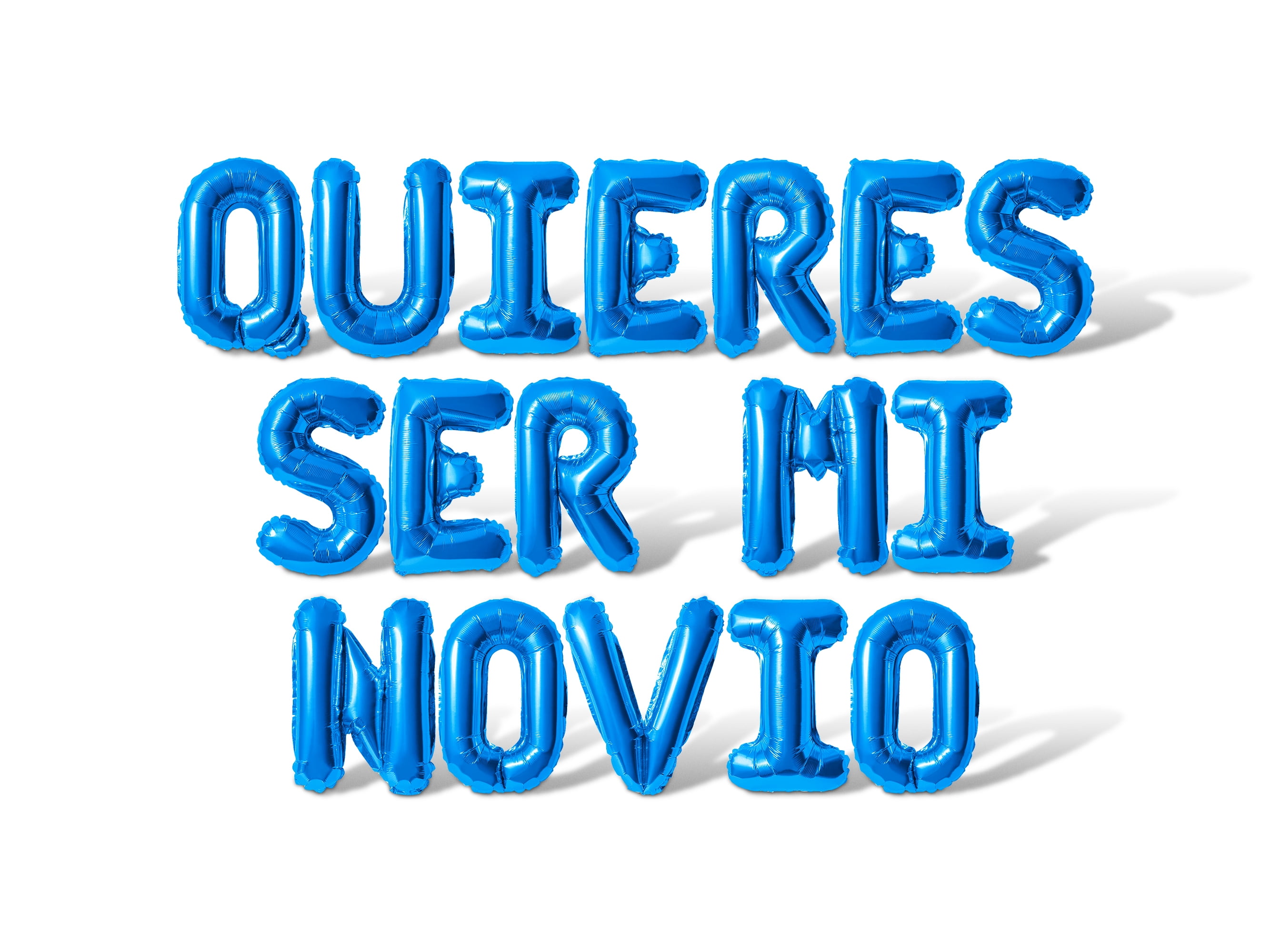 Letter Balloons - QUIERES SER MI NOVIO 16" Inch Alphabet Letters Foil ...