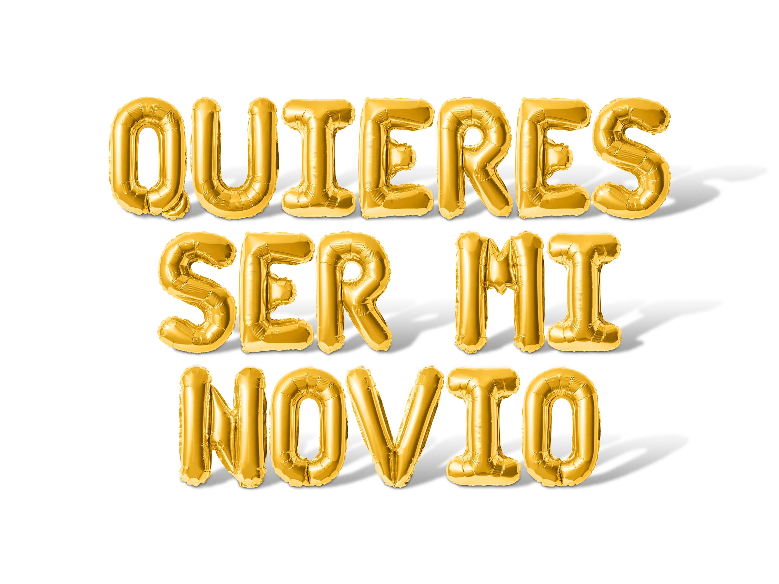 Letter Balloons - QUIERES SER MI NOVIO 16" Inch Alphabet Letters Foil ...