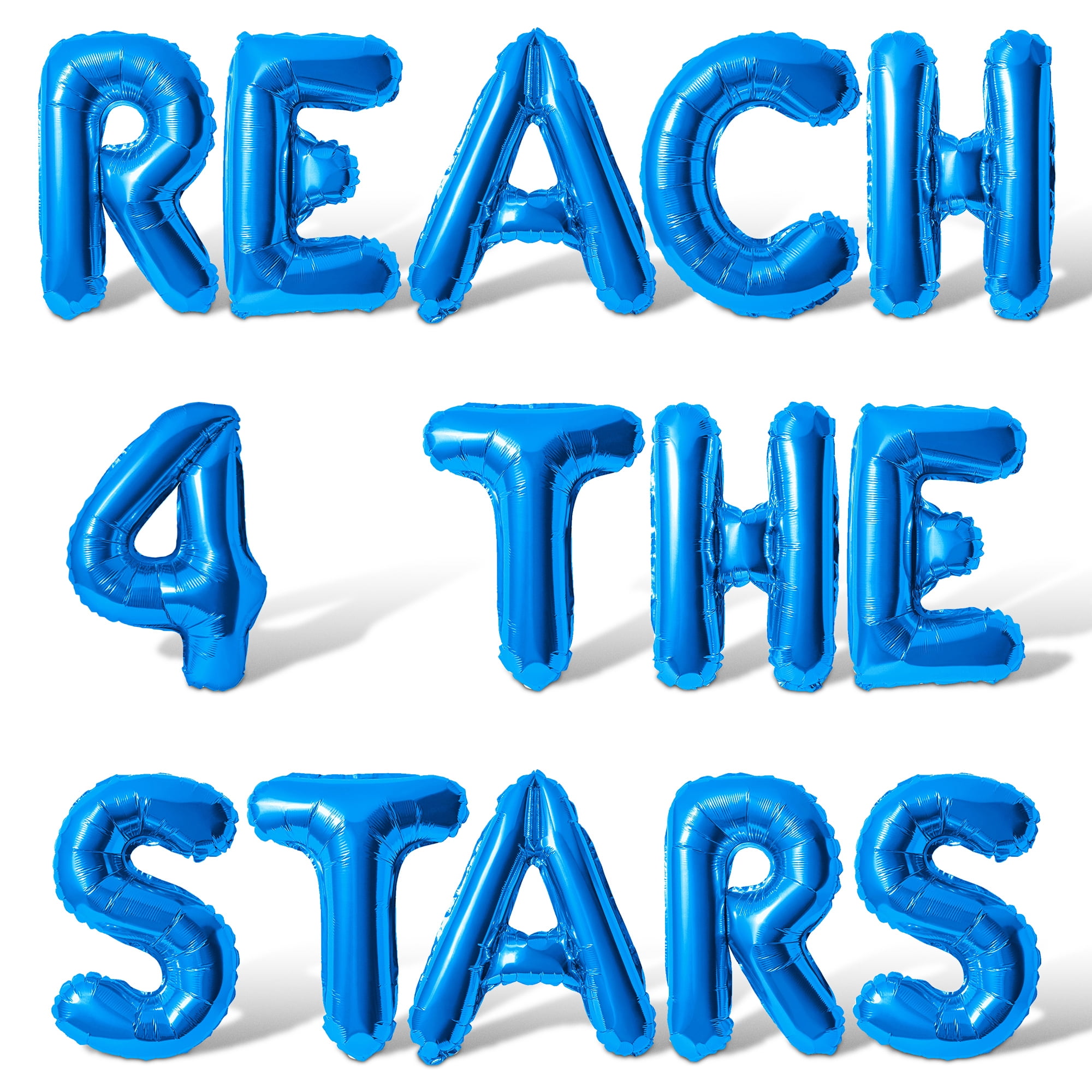 Letter Balloons - REACH 4 THE STARS 16" Inch Alphabet Letters Foil ...