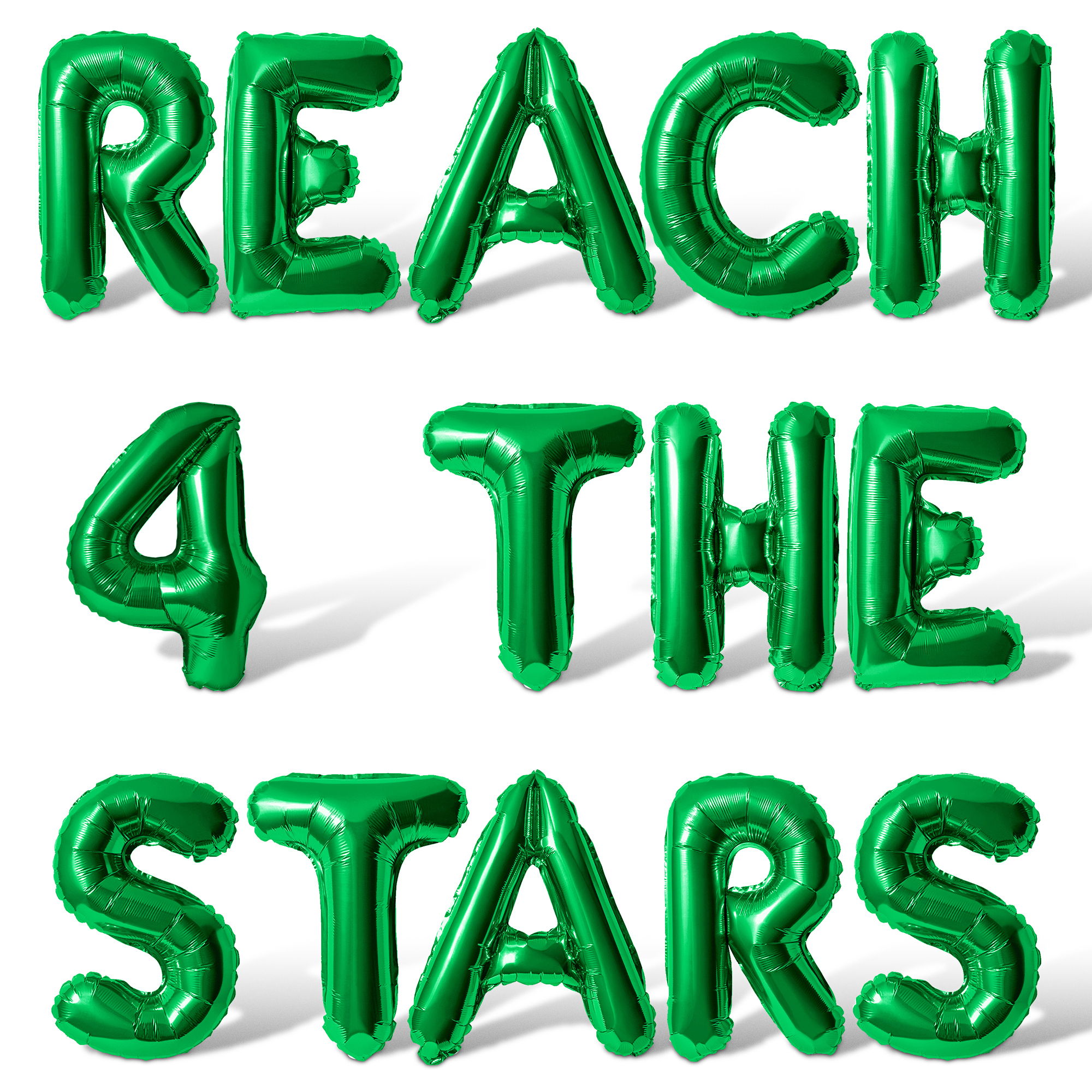 Letter Balloons - REACH 4 THE STARS 16" Inch Alphabet Letters Foil ...