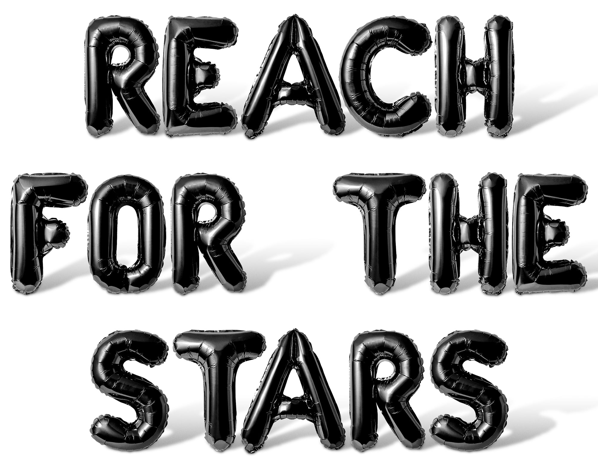 Letter Balloons - REACH FOR THE STARS 16" Inch Alphabet Letters Foil ...