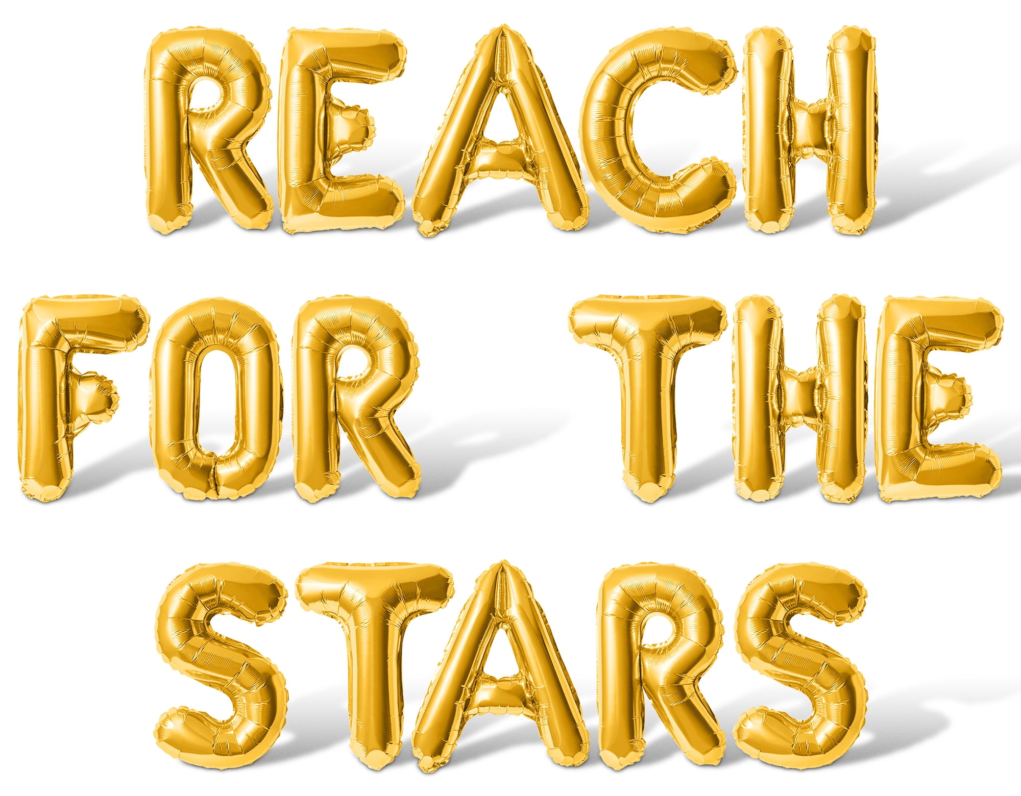 Letter Balloons - REACH FOR THE STARS 16" Inch Alphabet Letters Foil ...