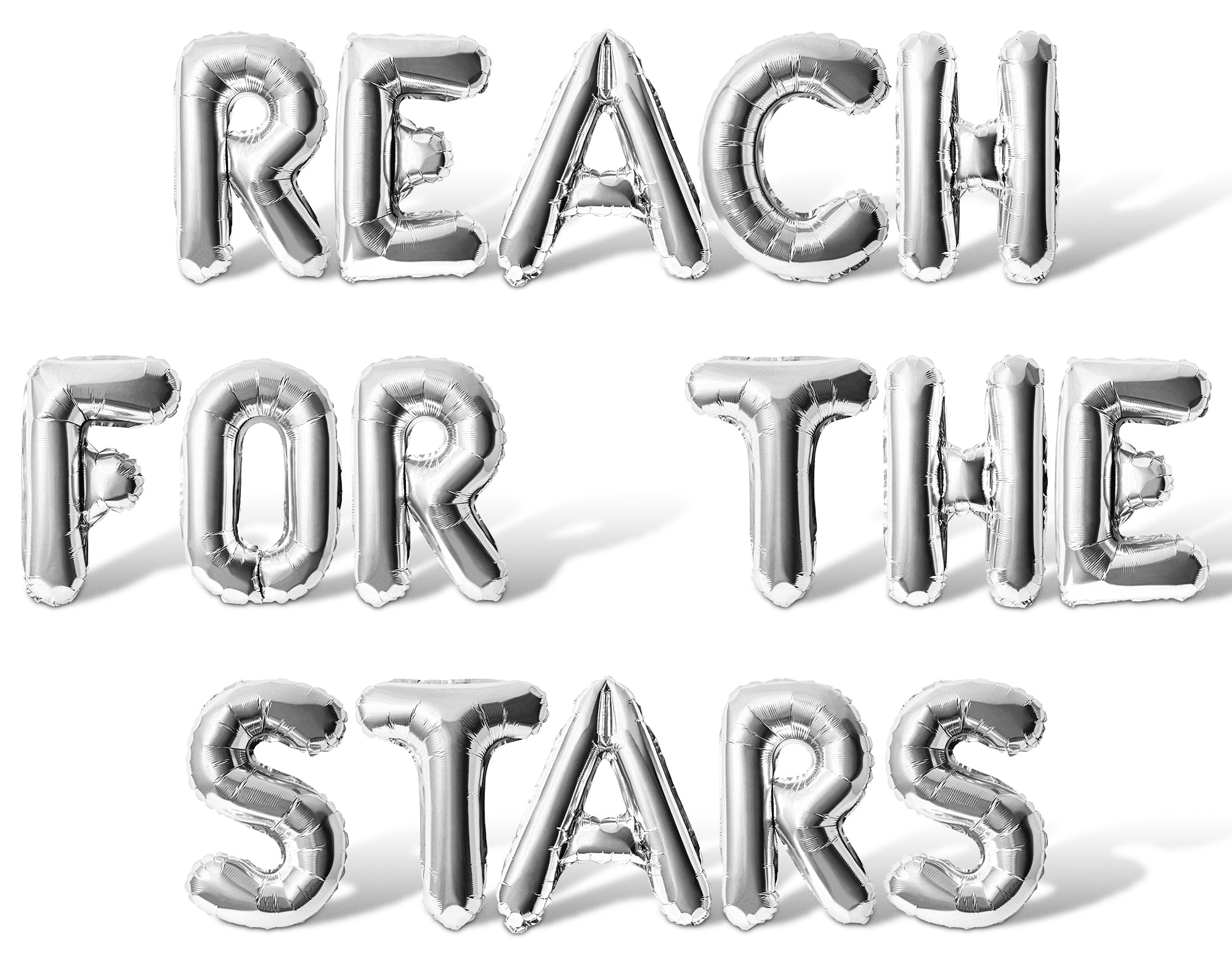 Letter Balloons - REACH FOR THE STARS 16" Inch Alphabet Letters Foil ...