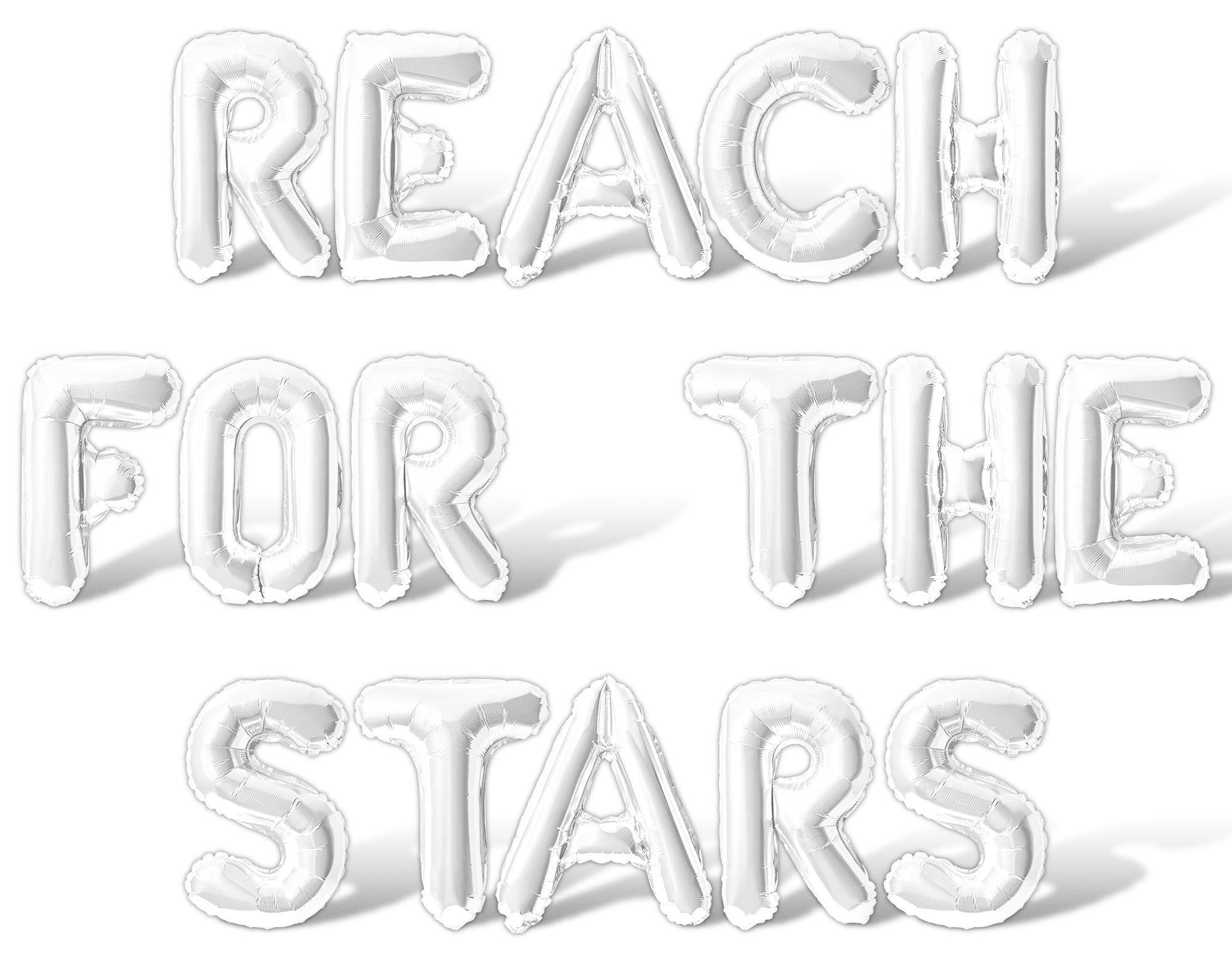 Letter Balloons - REACH FOR THE STARS 16" Inch Alphabet Letters Foil ...