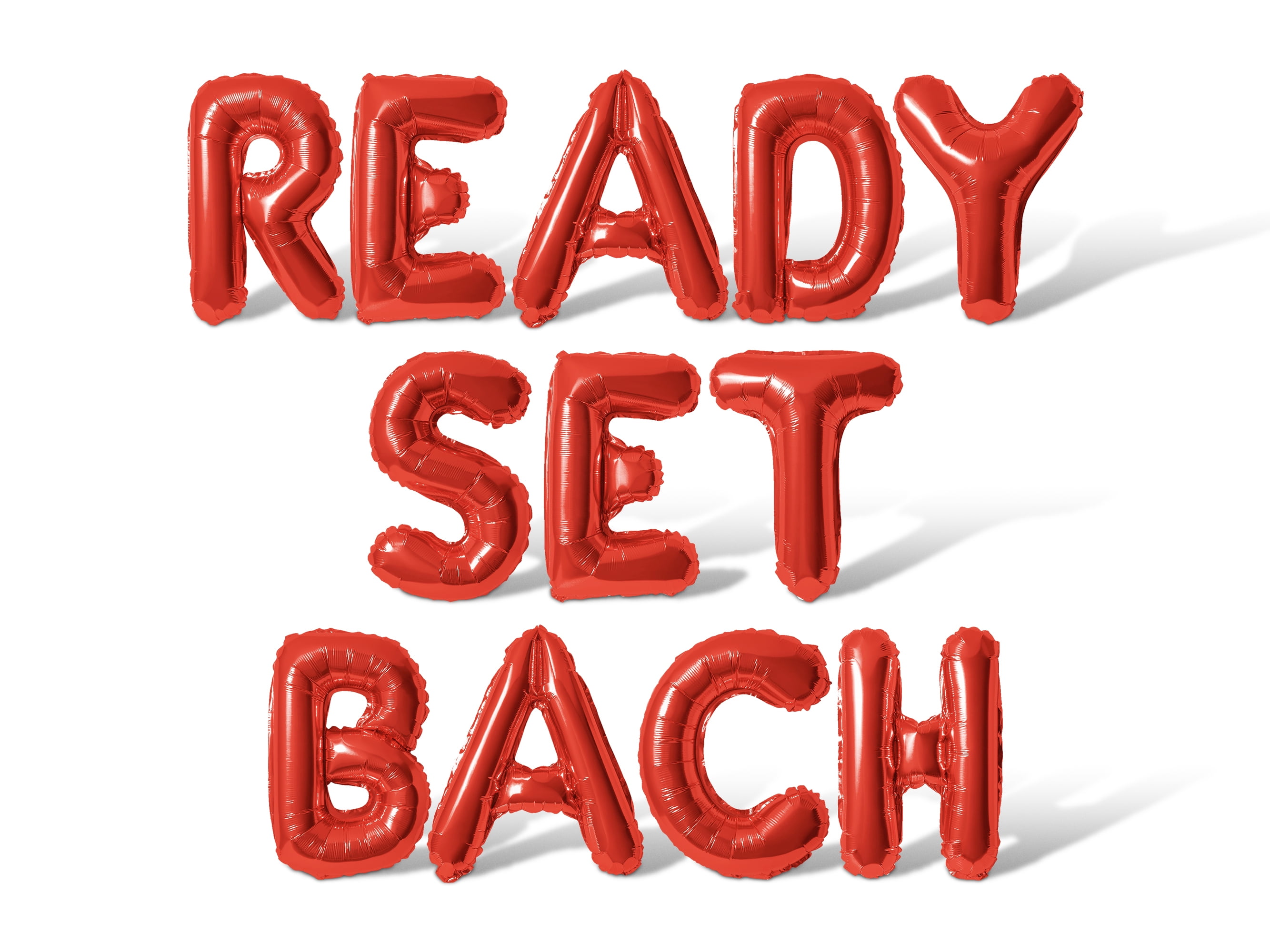 Letter Balloons - READY SET BACH 16" Inch Alphabet Letters Foil Mylar ...