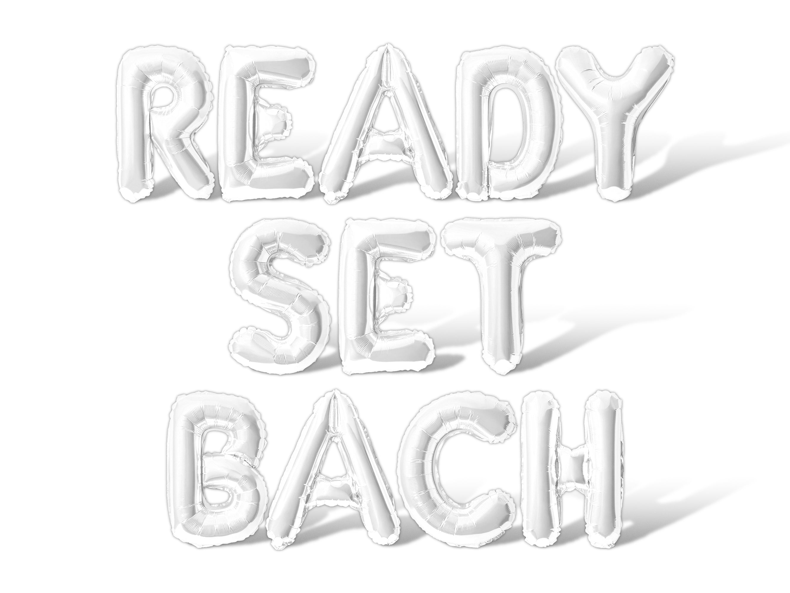 Letter Balloons - READY SET BACH 16" Inch Alphabet Letters Foil Mylar ...