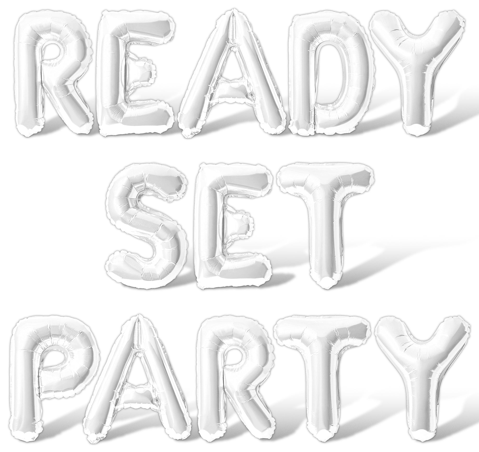 Letter Balloons - READY SET PARTY 16" Inch Alphabet Letters Foil Mylar ...