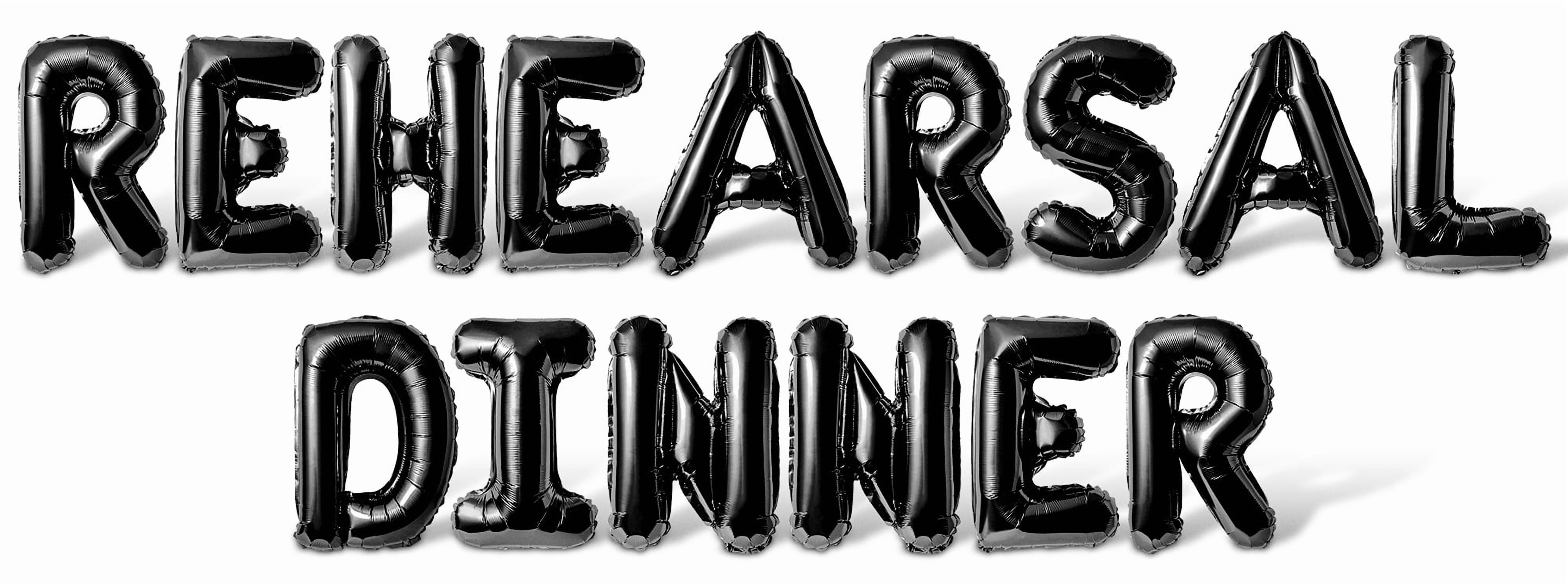 Letter Balloons - REHEARSAL DINNER 16" Inch Alphabet Letters Foil Mylar ...