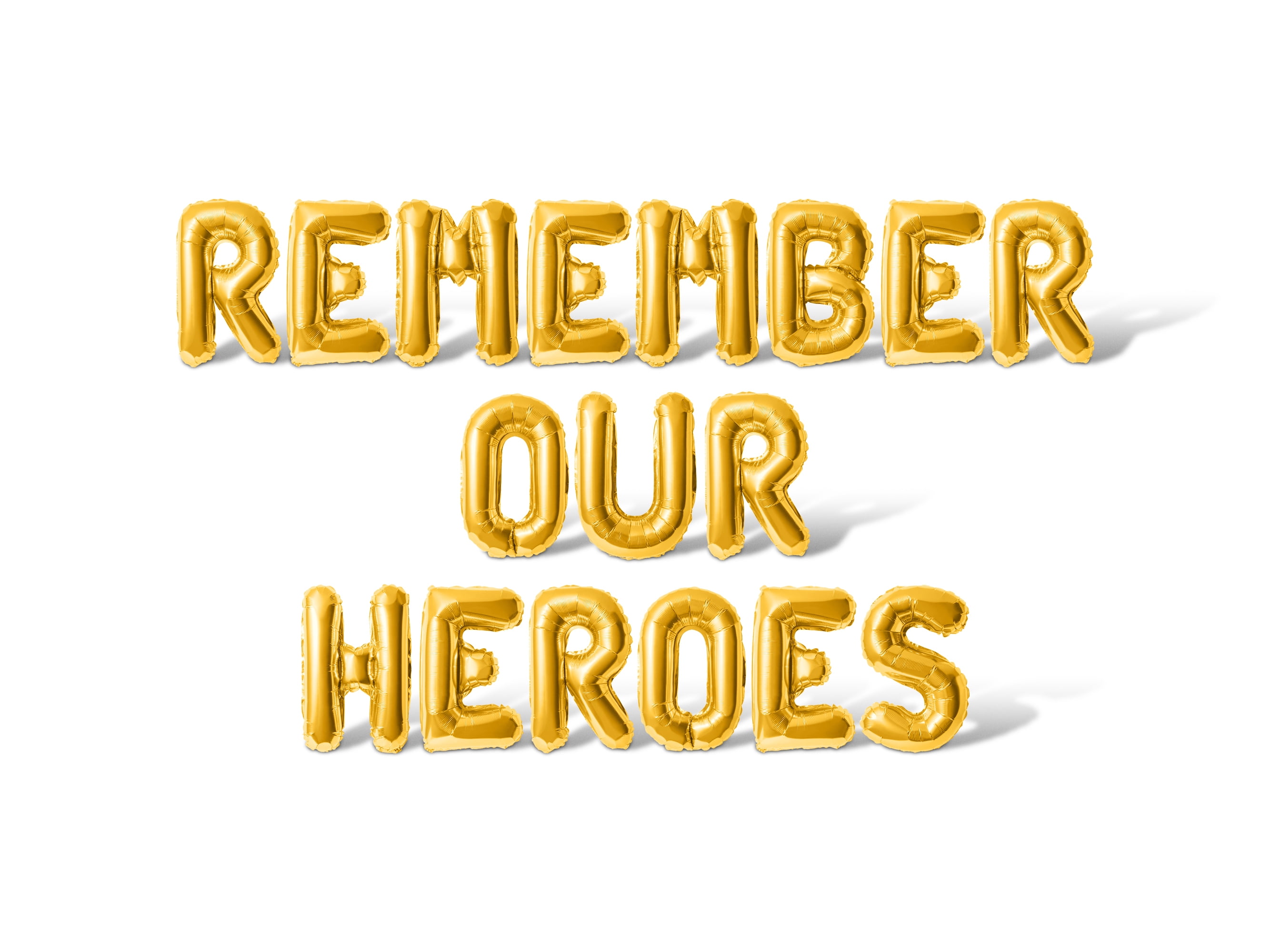 Letter Balloons - REMEMBER OUR HEROES 16" Inch Alphabet Letters Foil ...