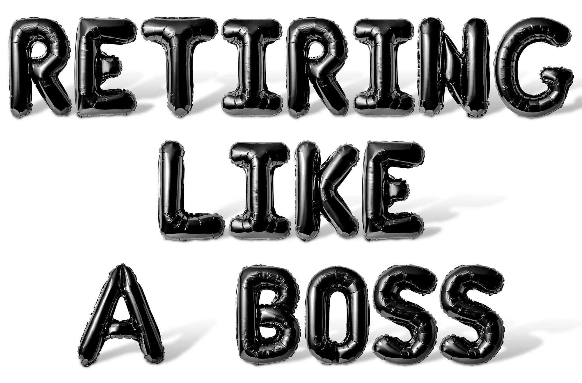 Letter Balloons - RETIRING LIKE A BOSS 16" Inch Alphabet Letters Foil ...