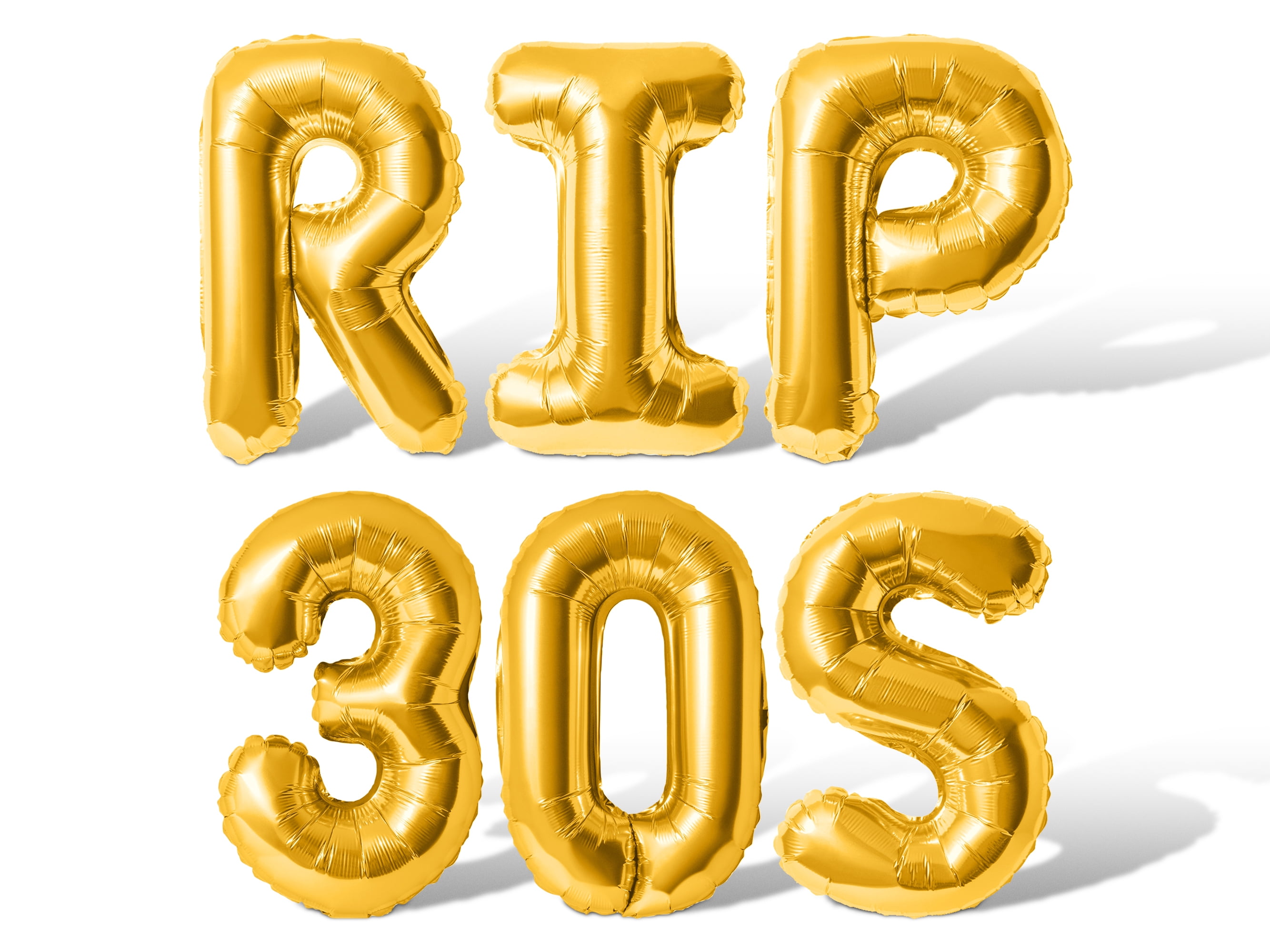 Letter Balloons - RIP 30S 16" Inch Alphabet Letters Foil Mylar Balloon ...