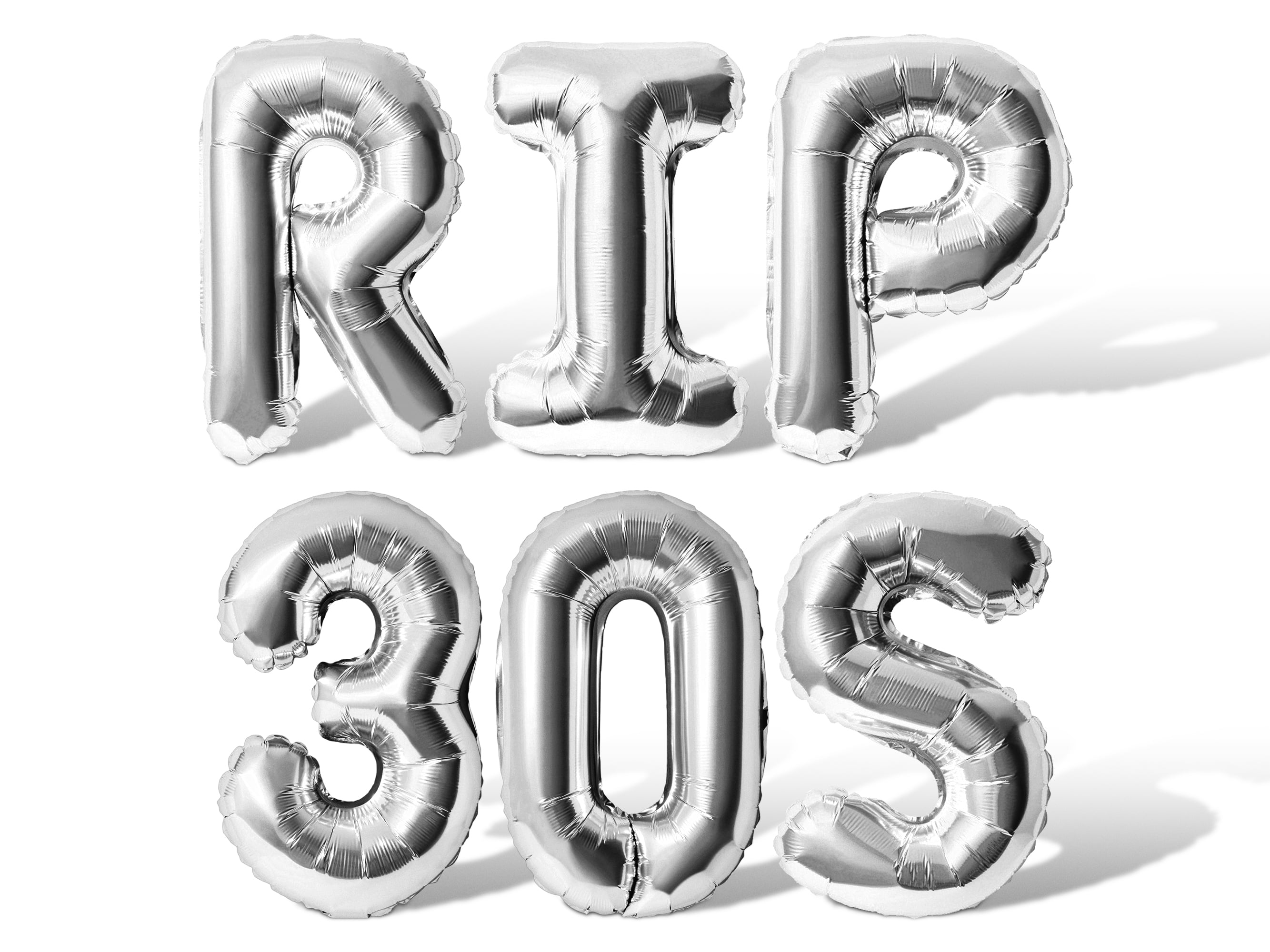 Letter Balloons - RIP 30S 16" Inch Alphabet Letters Foil Mylar Balloon ...