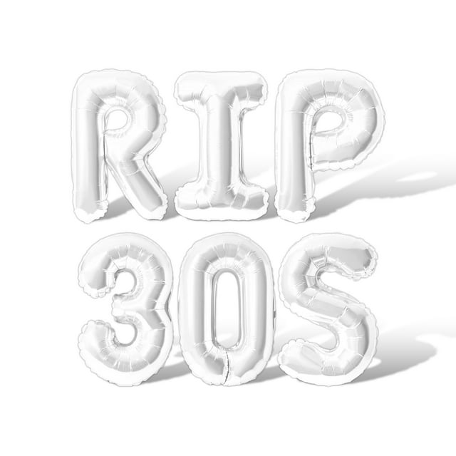 Letter Balloons - RIP 30S 16" Inch Alphabet Letters Foil Mylar Balloon ...