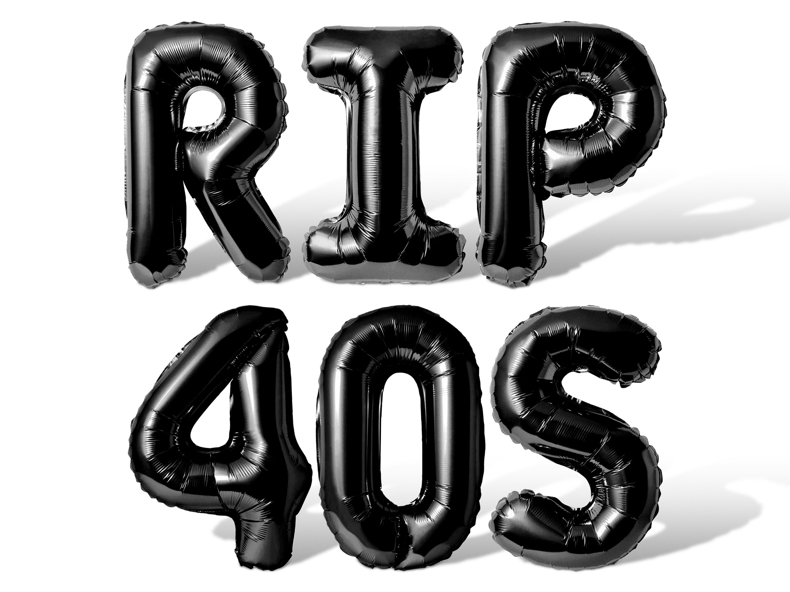 Letter Balloons - RIP 40S 16" Inch Alphabet Letters Foil Mylar Balloon ...