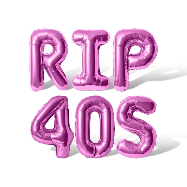 Letter Balloons - RIP 40S 16" Inch Alphabet Letters Foil Mylar Balloon ...