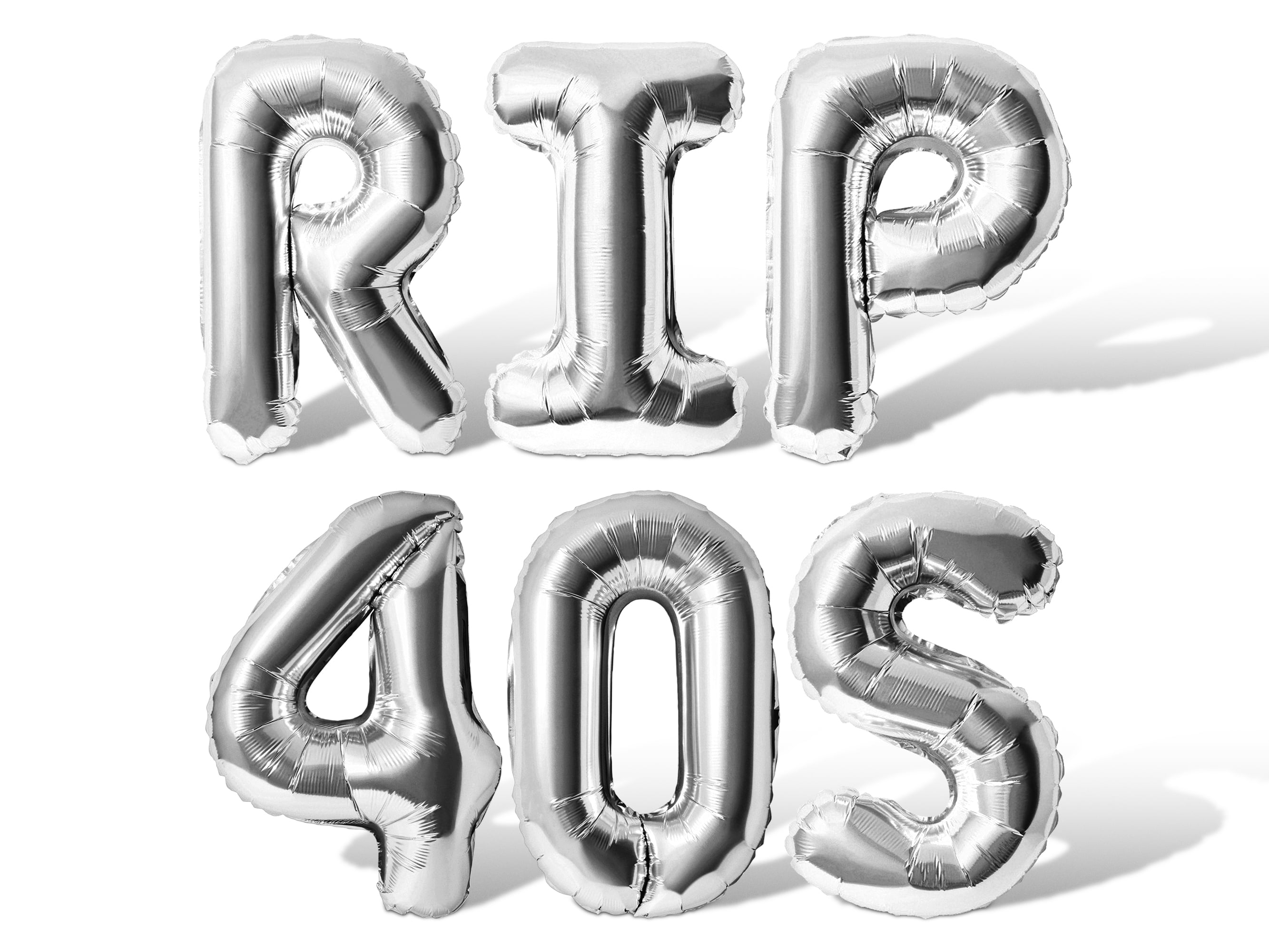 Letter Balloons - RIP 40S 16" Inch Alphabet Letters Foil Mylar Balloon ...