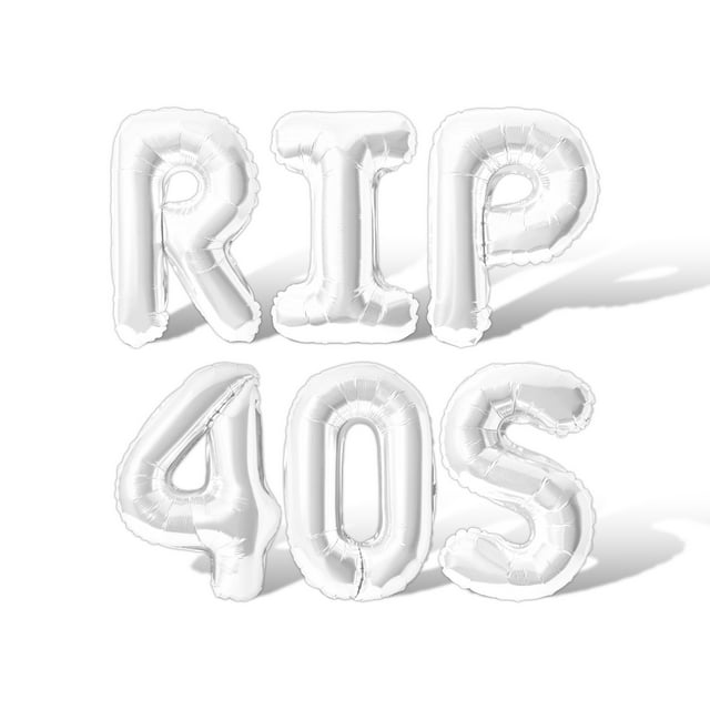 Letter Balloons - RIP 40S 16" Inch Alphabet Letters Foil Mylar Balloon ...