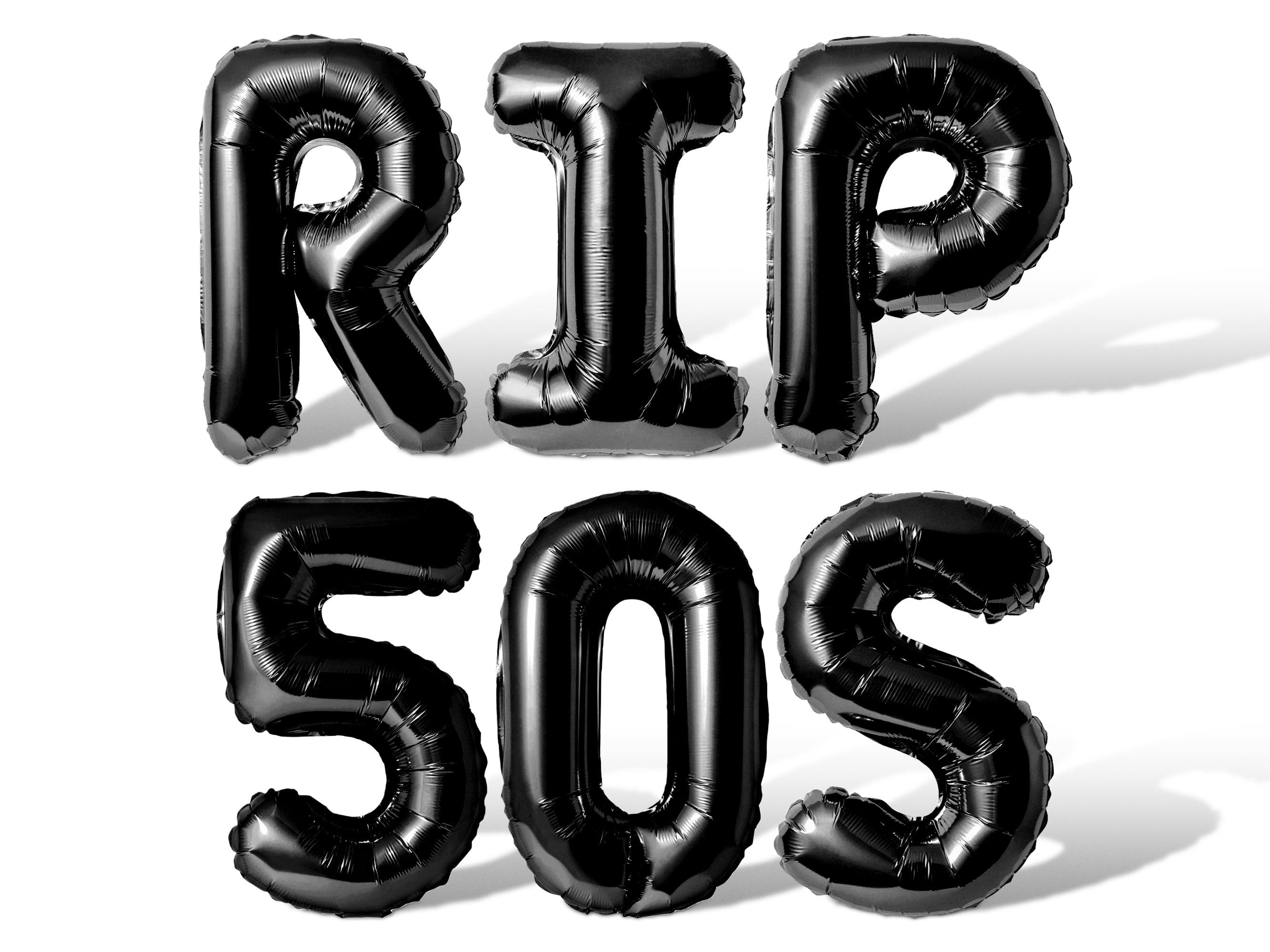 Letter Balloons - RIP 50S 16" Inch Alphabet Letters Foil Mylar Balloon ...