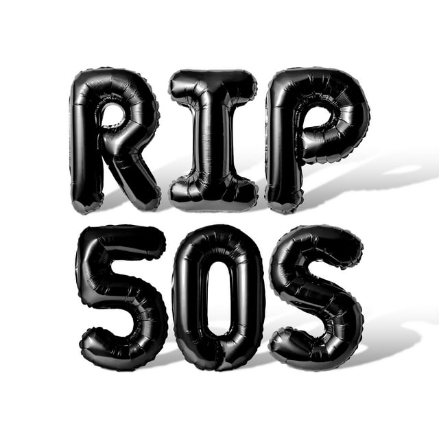 Letter Balloons - RIP 50S 16" Inch Alphabet Letters Foil Mylar Balloon ...