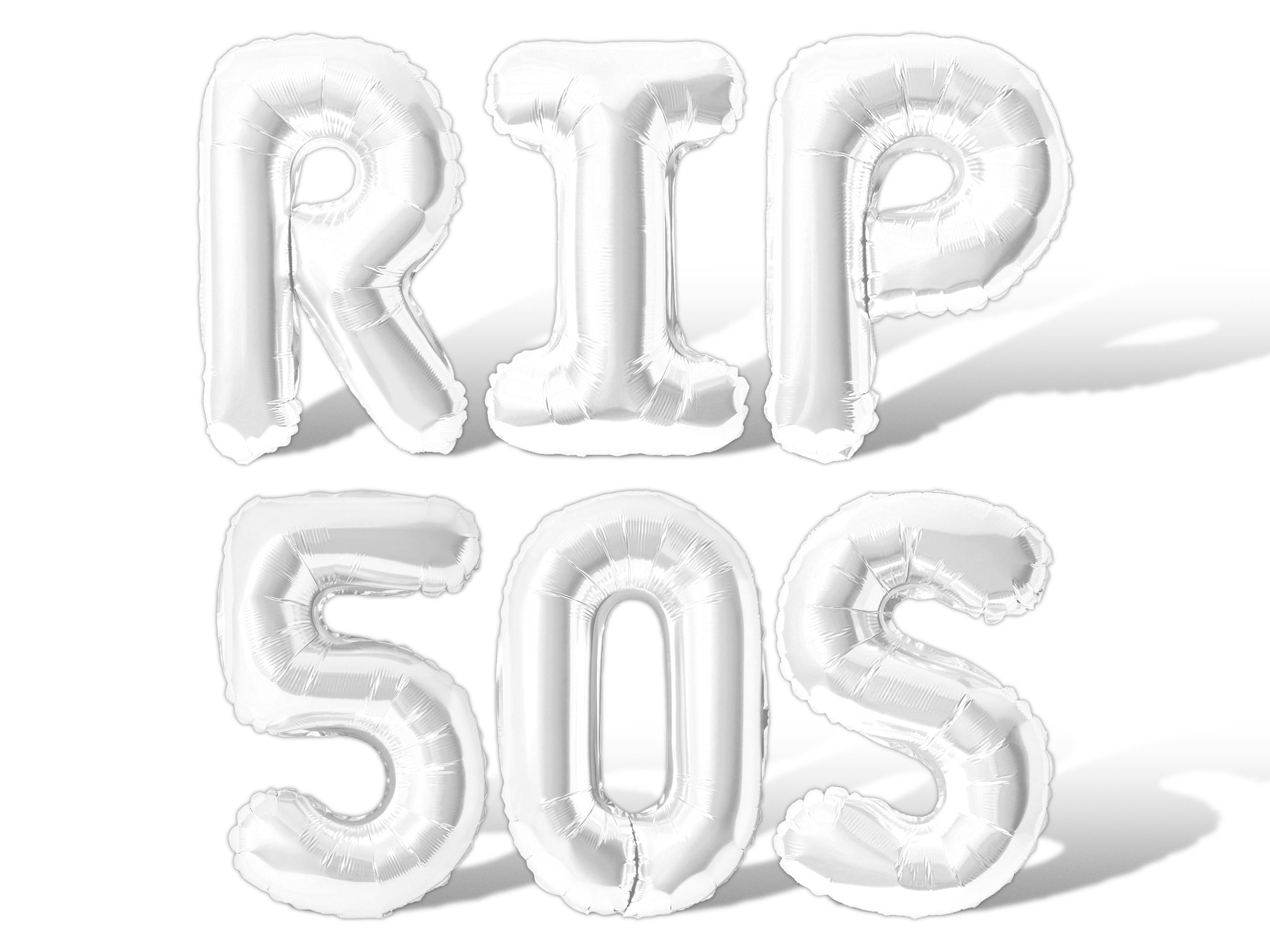 Letter Balloons - RIP 50S 16" Inch Alphabet Letters Foil Mylar Balloon ...