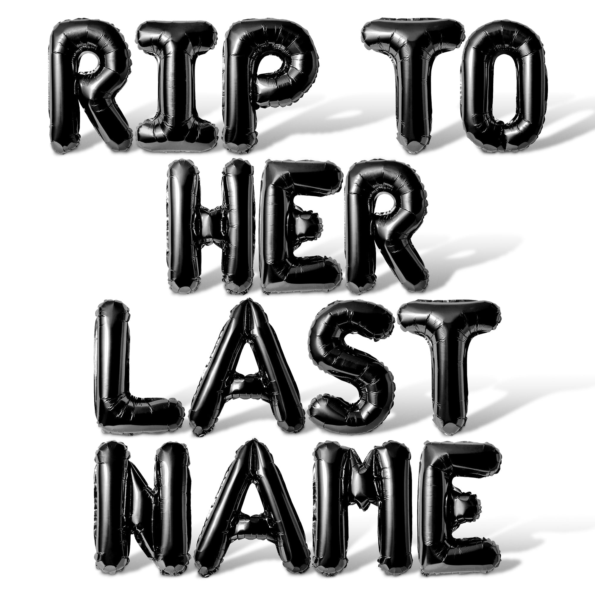 Letter Balloons - RIP KEF16 TO HER LAST NAME 16" Inch Alphabet Letters ...