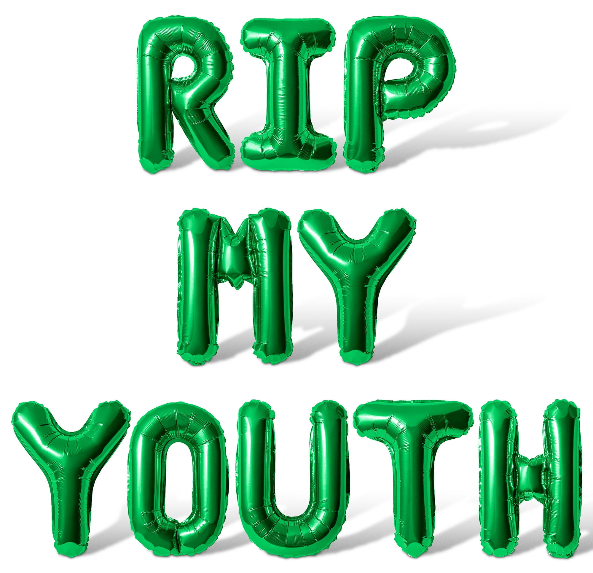 Letter Balloons - RIP MY YOUTH 16" Inch Alphabet Letters Foil Mylar ...