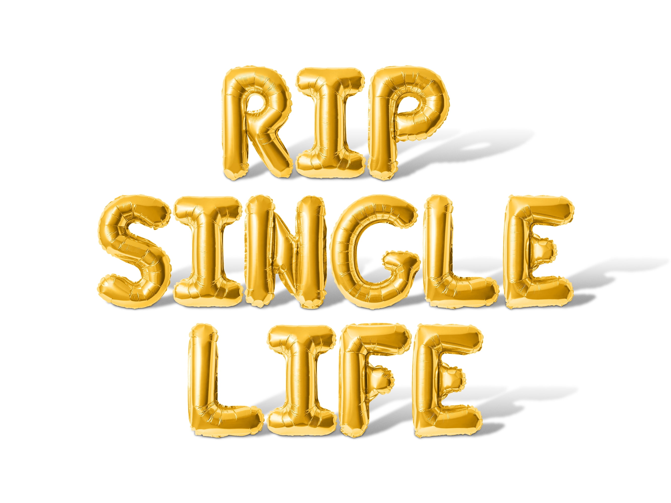 Letter Balloons - RIP SINGLE LIFE 16" Inch Alphabet Letters Foil Mylar ...