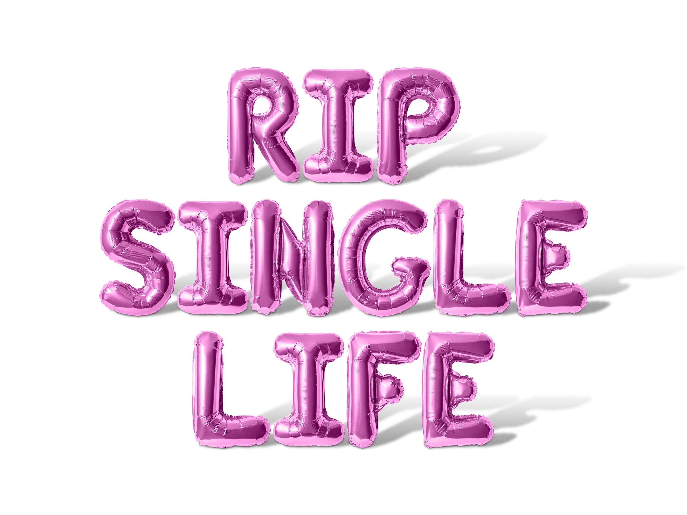 Letter Balloons - RIP SINGLE LIFE 16" Inch Alphabet Letters Foil Mylar ...