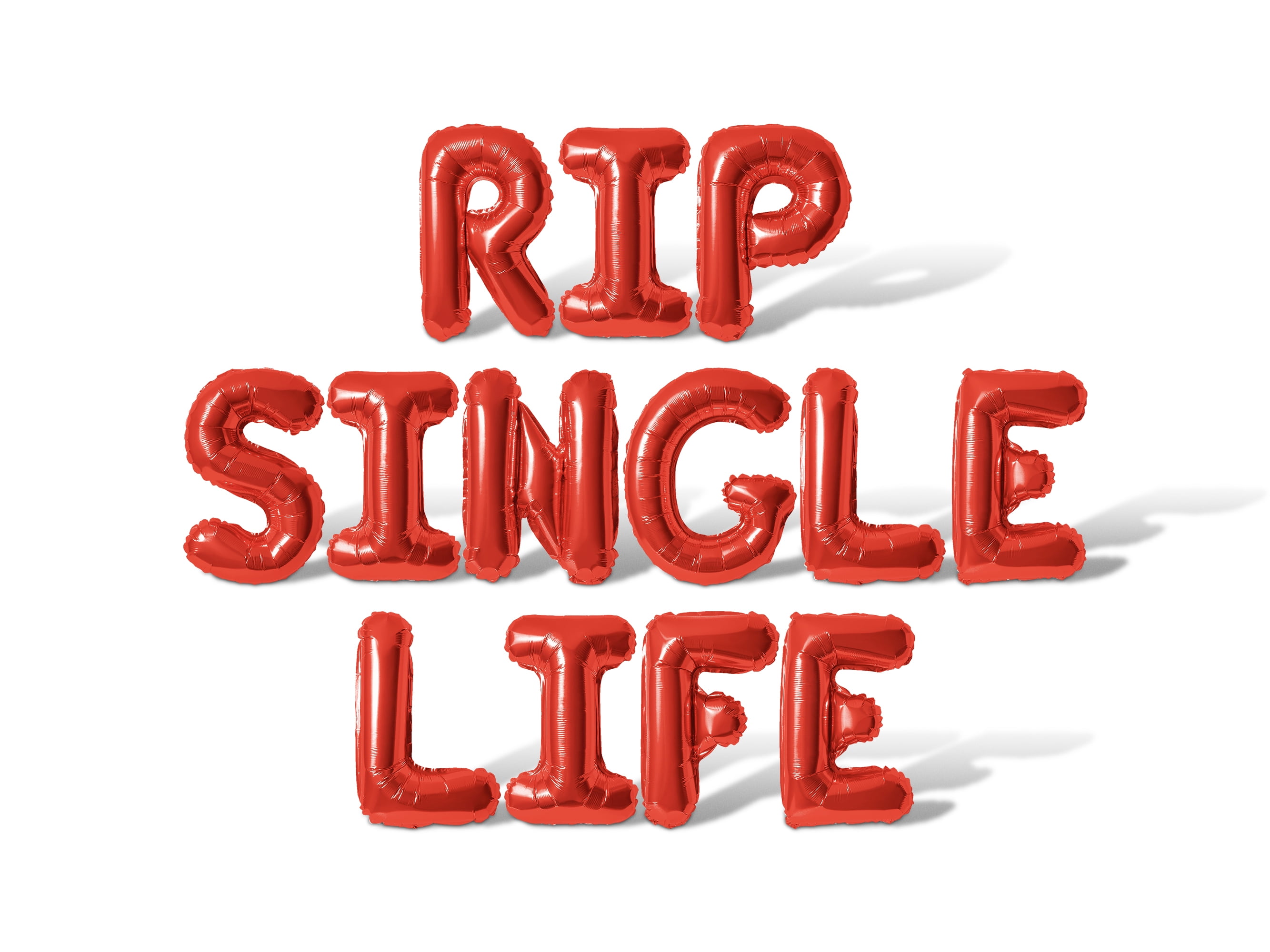 Letter Balloons - RIP SINGLE LIFE 16" Inch Alphabet Letters Foil Mylar ...