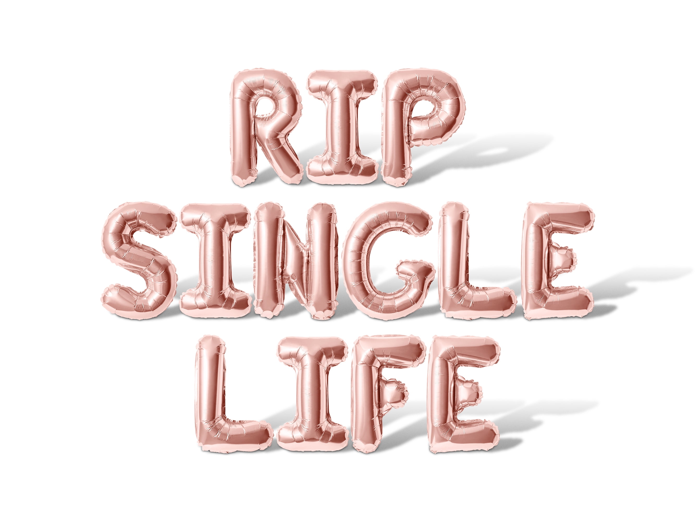 Letter Balloons - RIP SINGLE LIFE 16" Inch Alphabet Letters Foil Mylar ...