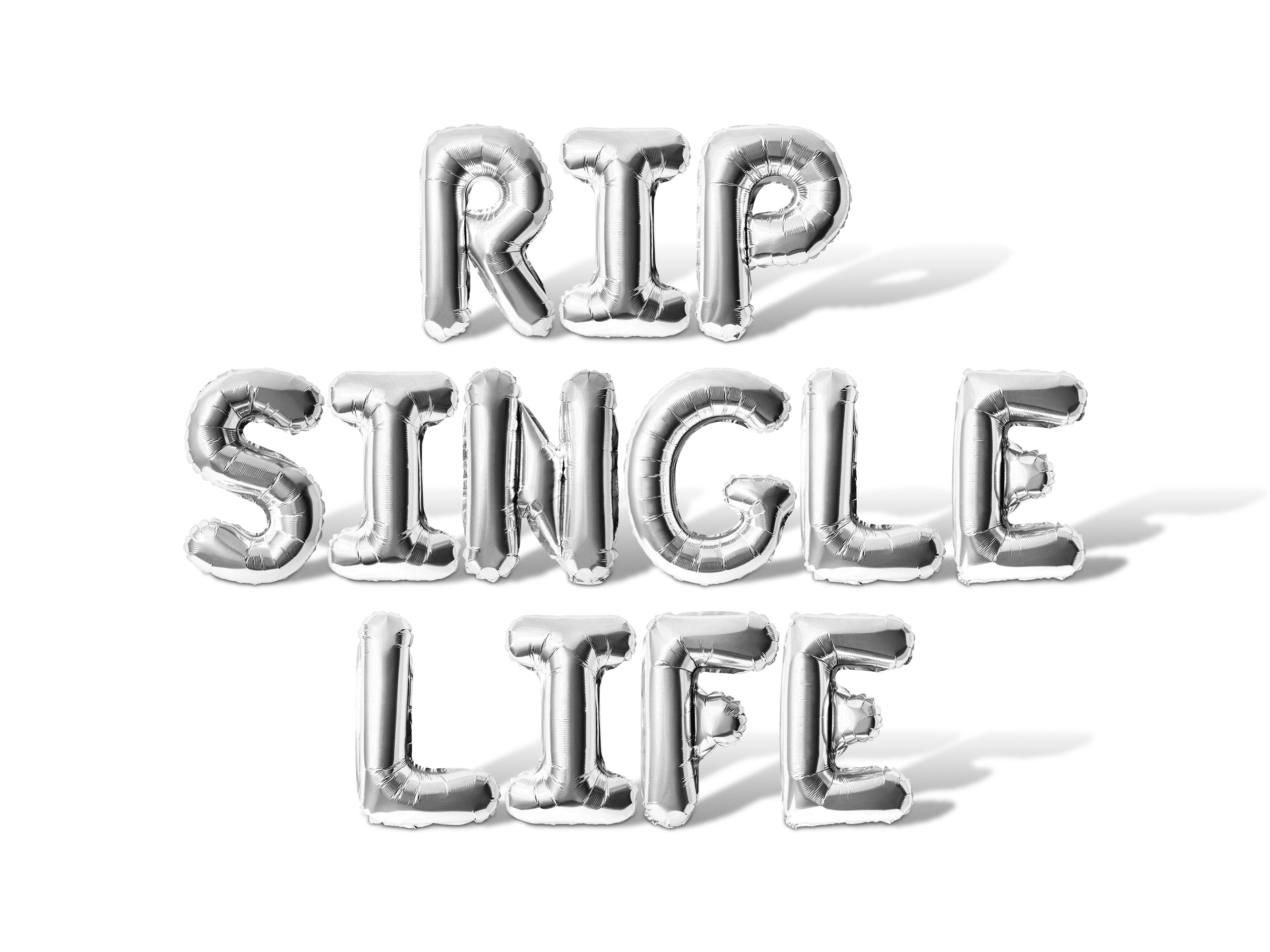 Letter Balloons - RIP SINGLE LIFE 16" Inch Alphabet Letters Foil Mylar ...