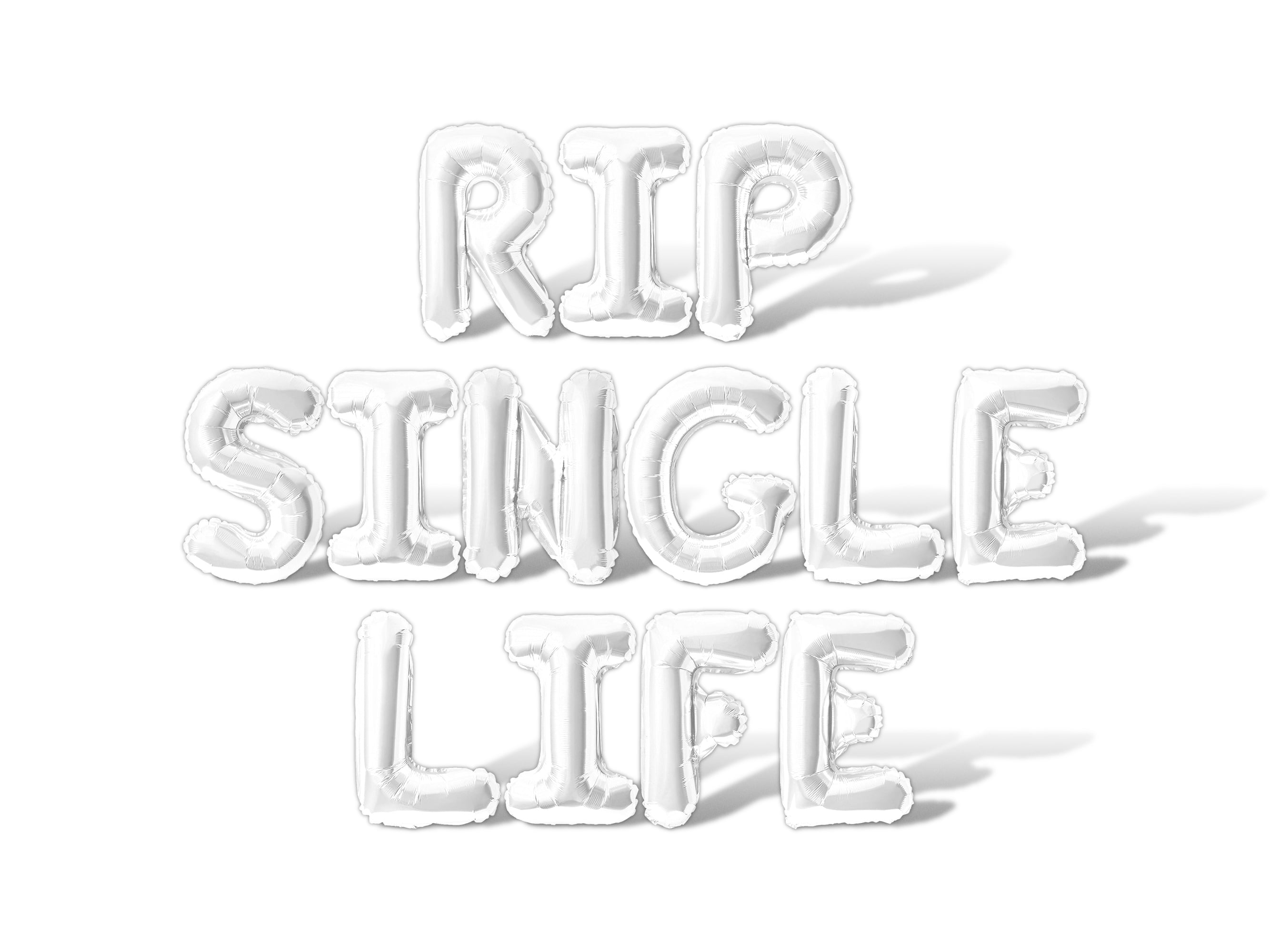 Letter Balloons - RIP SINGLE LIFE 16" Inch Alphabet Letters Foil Mylar ...