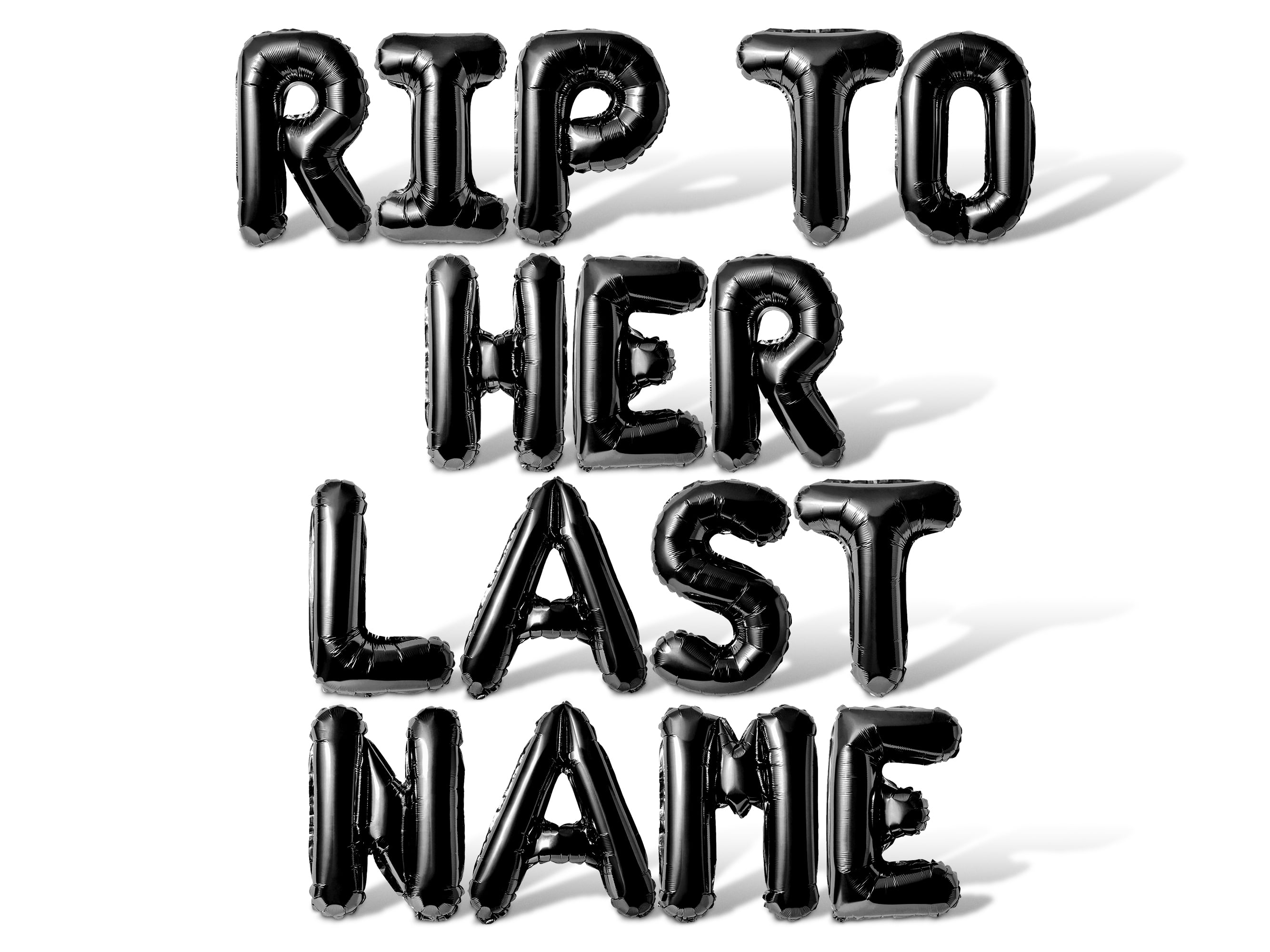 Letter Balloons - RIP TO HER LAST NAME 16" Inch Alphabet Letters Foil ...