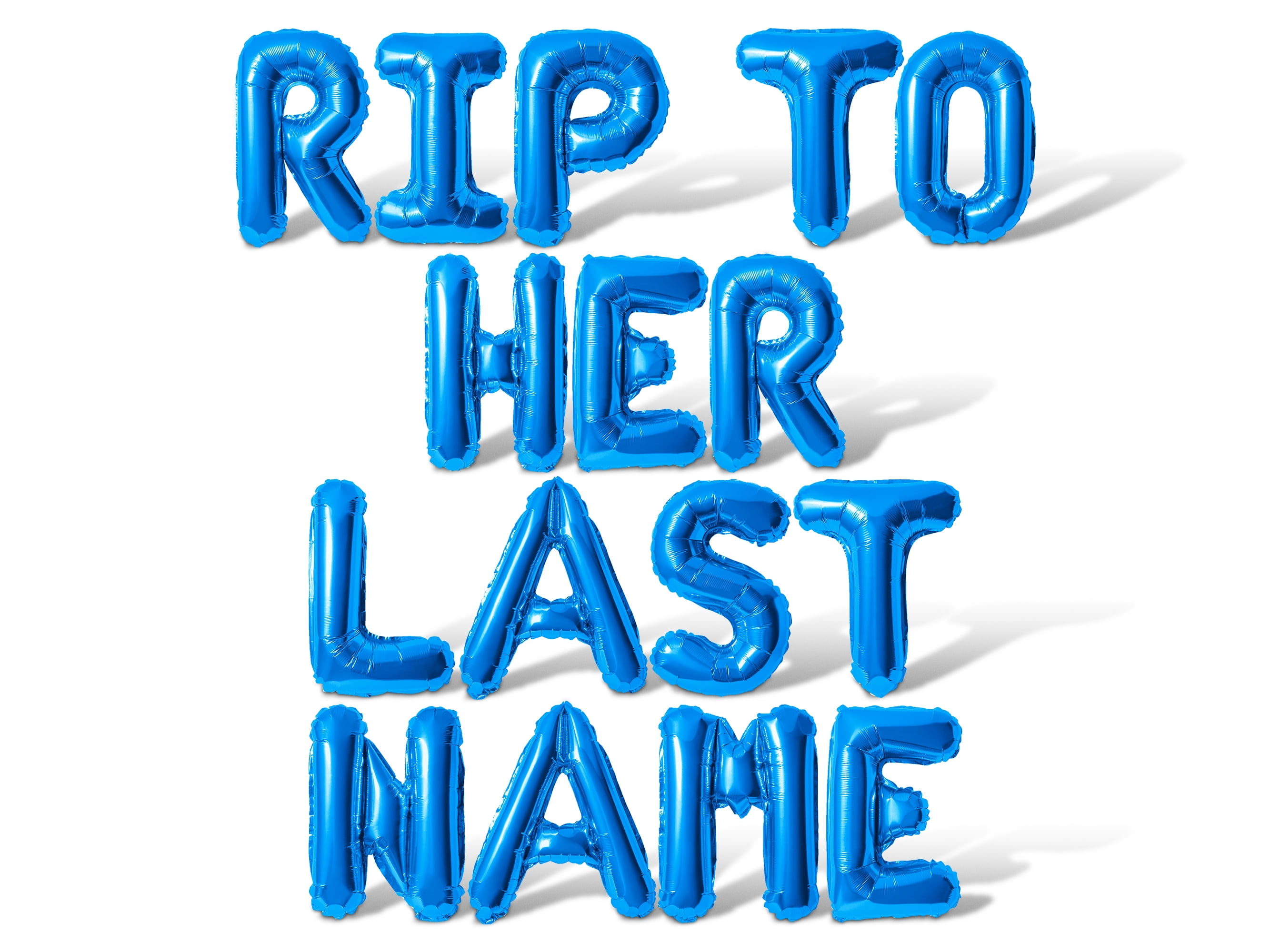 Letter Balloons - RIP TO HER LAST NAME 16" Inch Alphabet Letters Foil ...