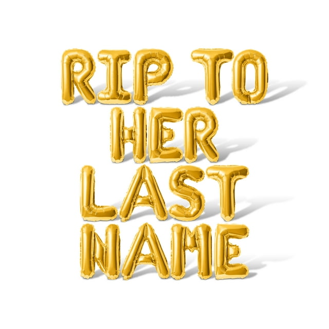 Letter Balloons - RIP TO HER LAST NAME 16" Inch Alphabet Letters Foil ...