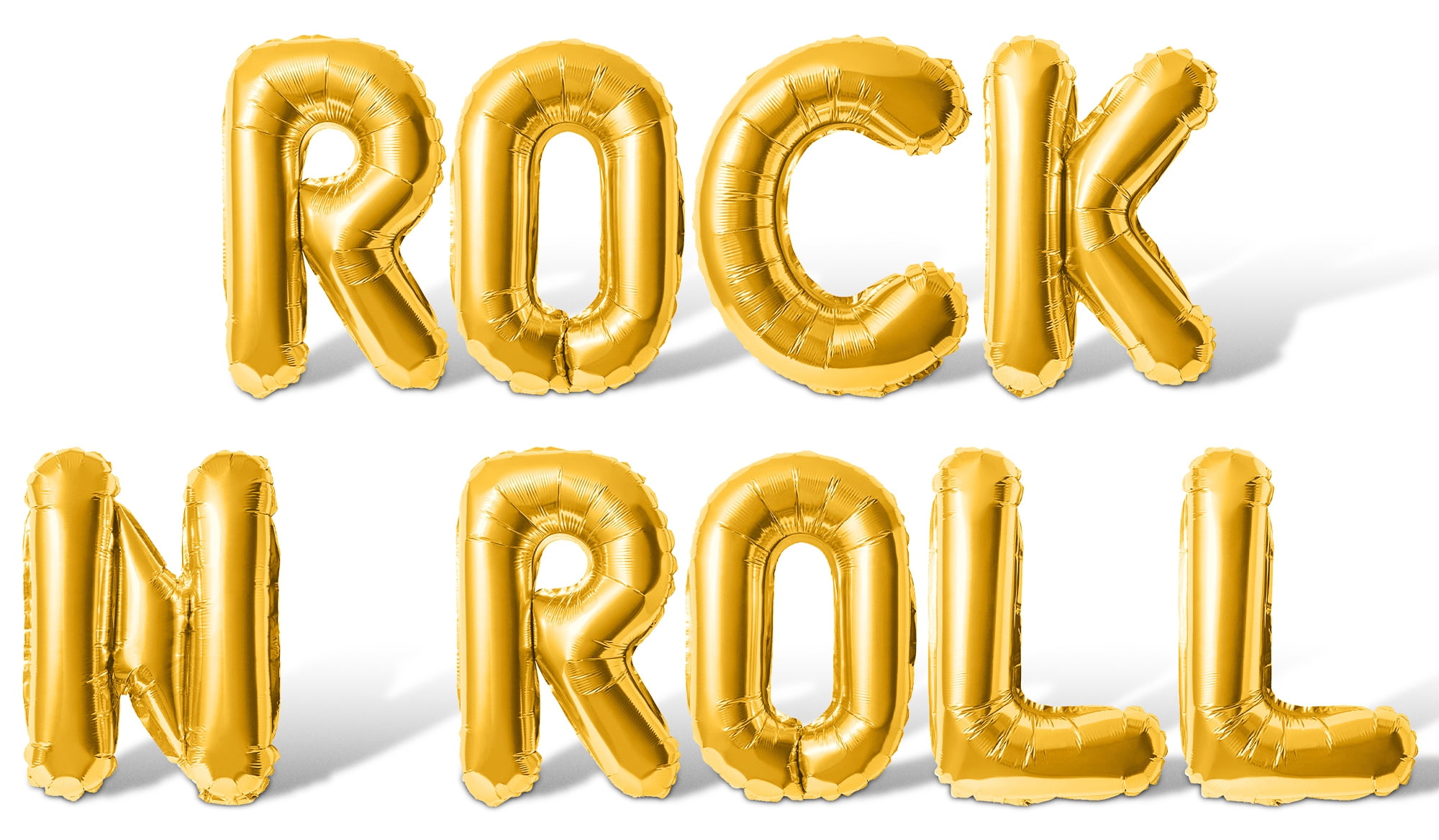Letter Balloons - ROCK N ROLL 16" Inch Alphabet Letters Foil Mylar ...