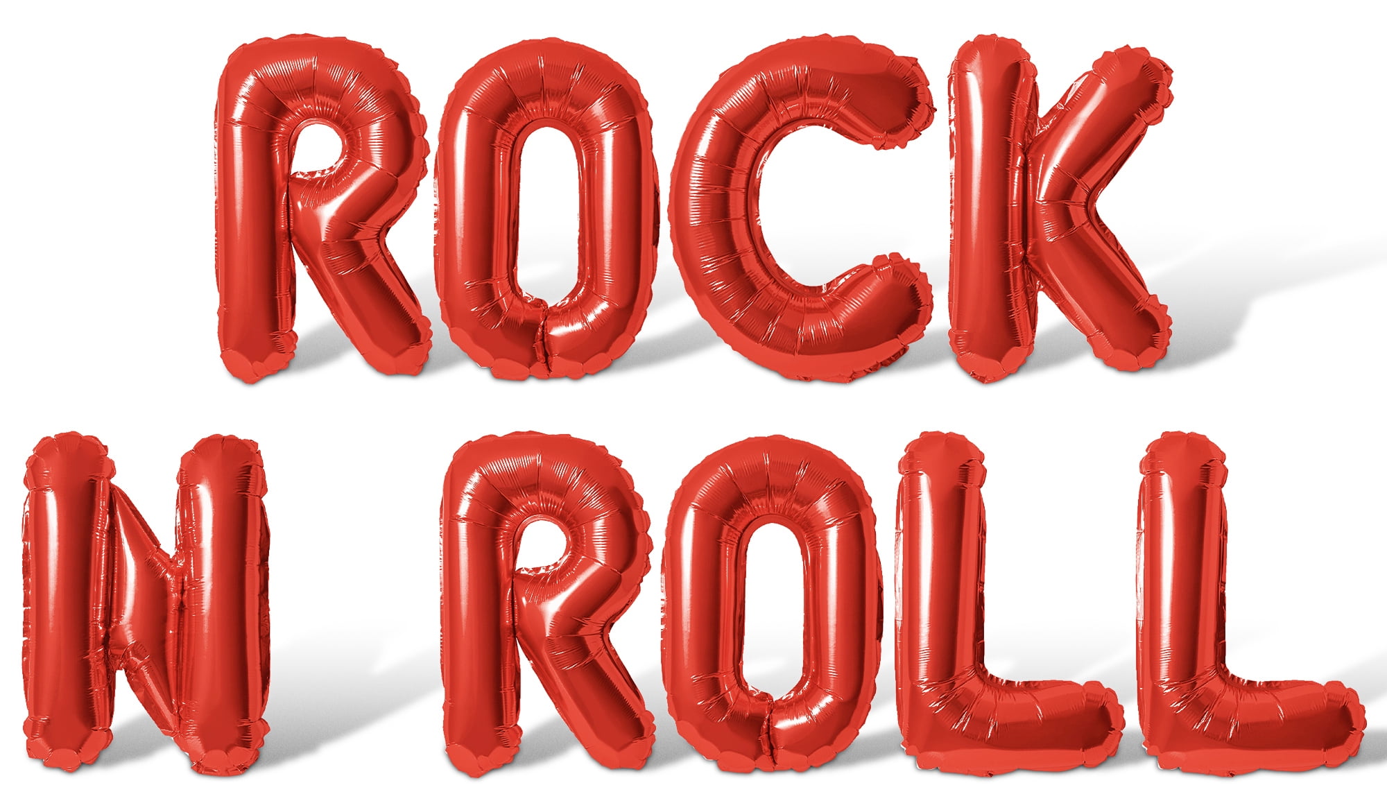 Letter Balloons - ROCK N ROLL 16" Inch Alphabet Letters Foil Mylar ...