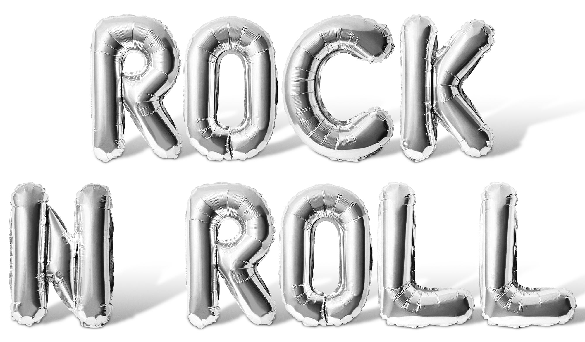Letter Balloons - ROCK N ROLL 16" Inch Alphabet Letters Foil Mylar ...